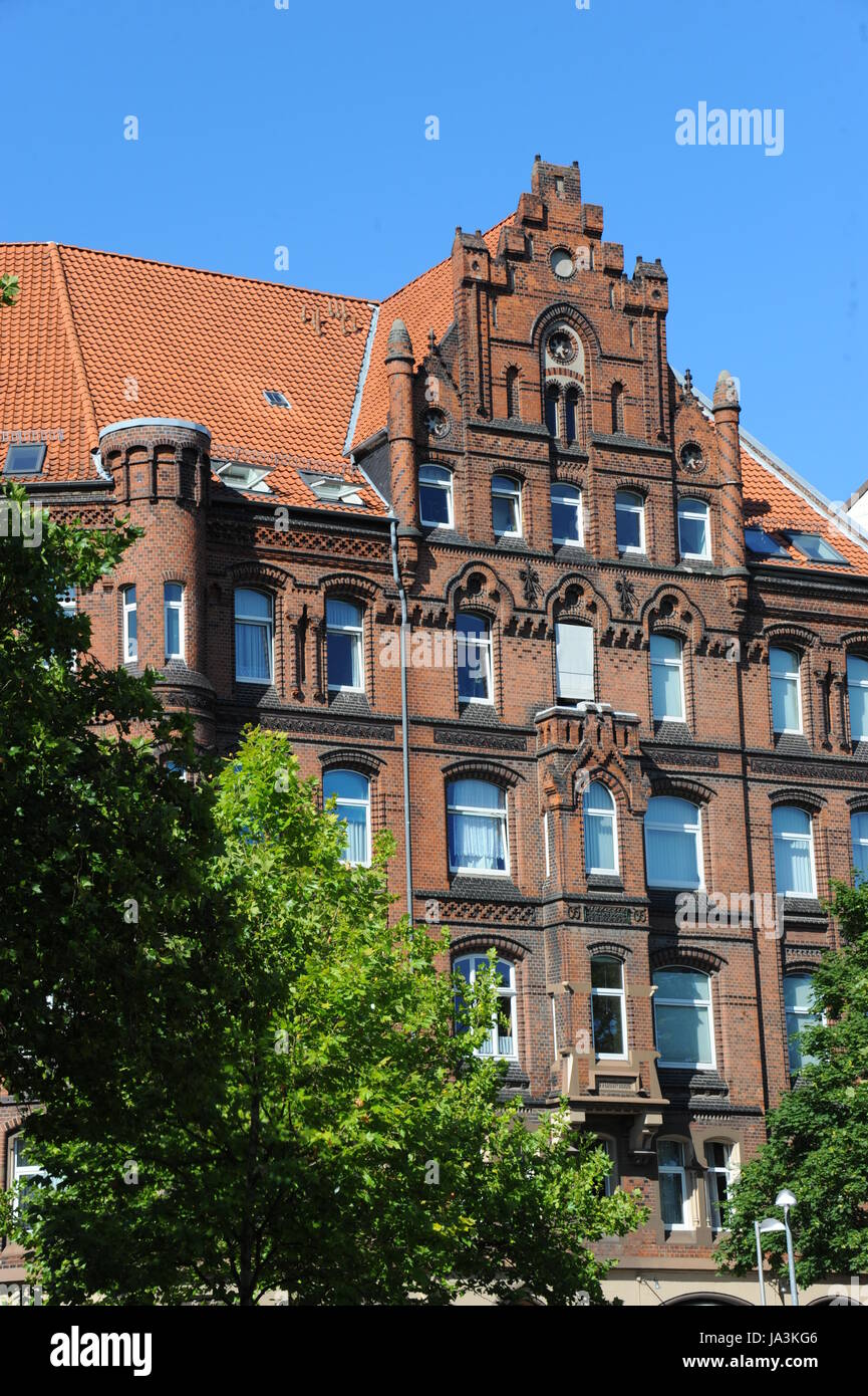 blue, church, window, porthole, dormer window, pane, facade, hanover ...