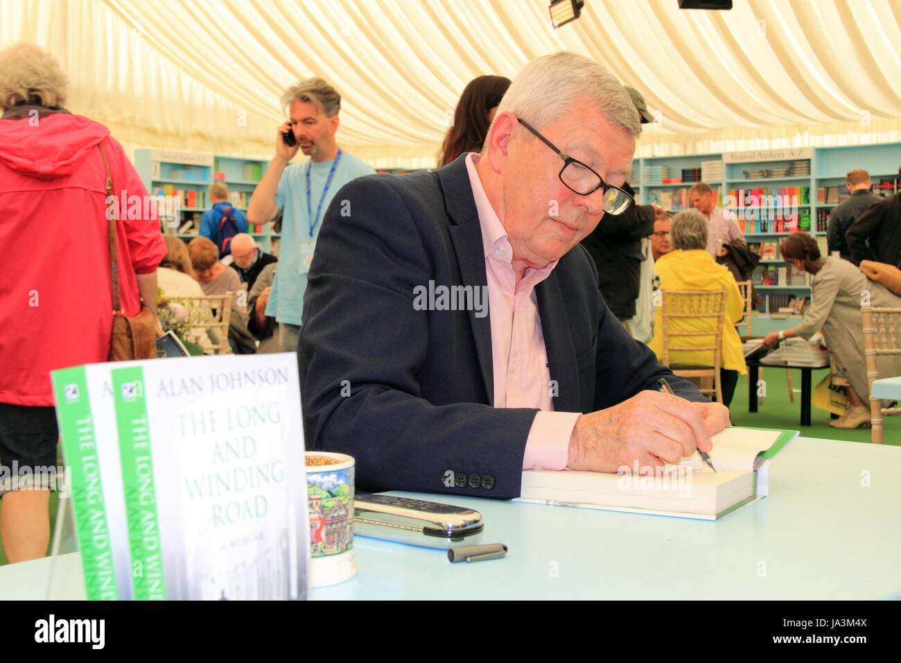 Alan Johnson book signing, Festival Bookshop, Hay Festival 2017, Hay-on ...