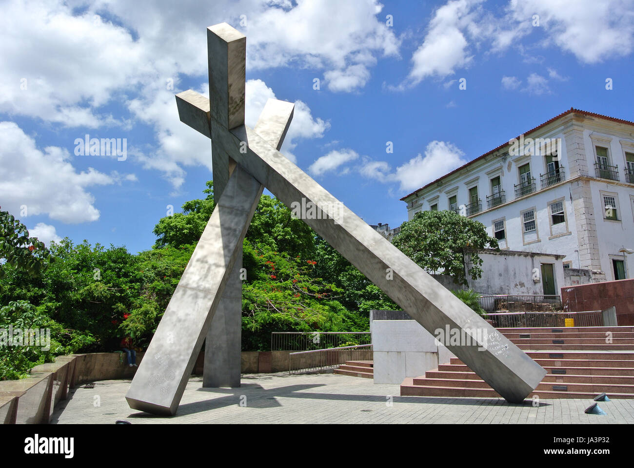 monument, cross, brazil, monument, cross, old town, latin america ...