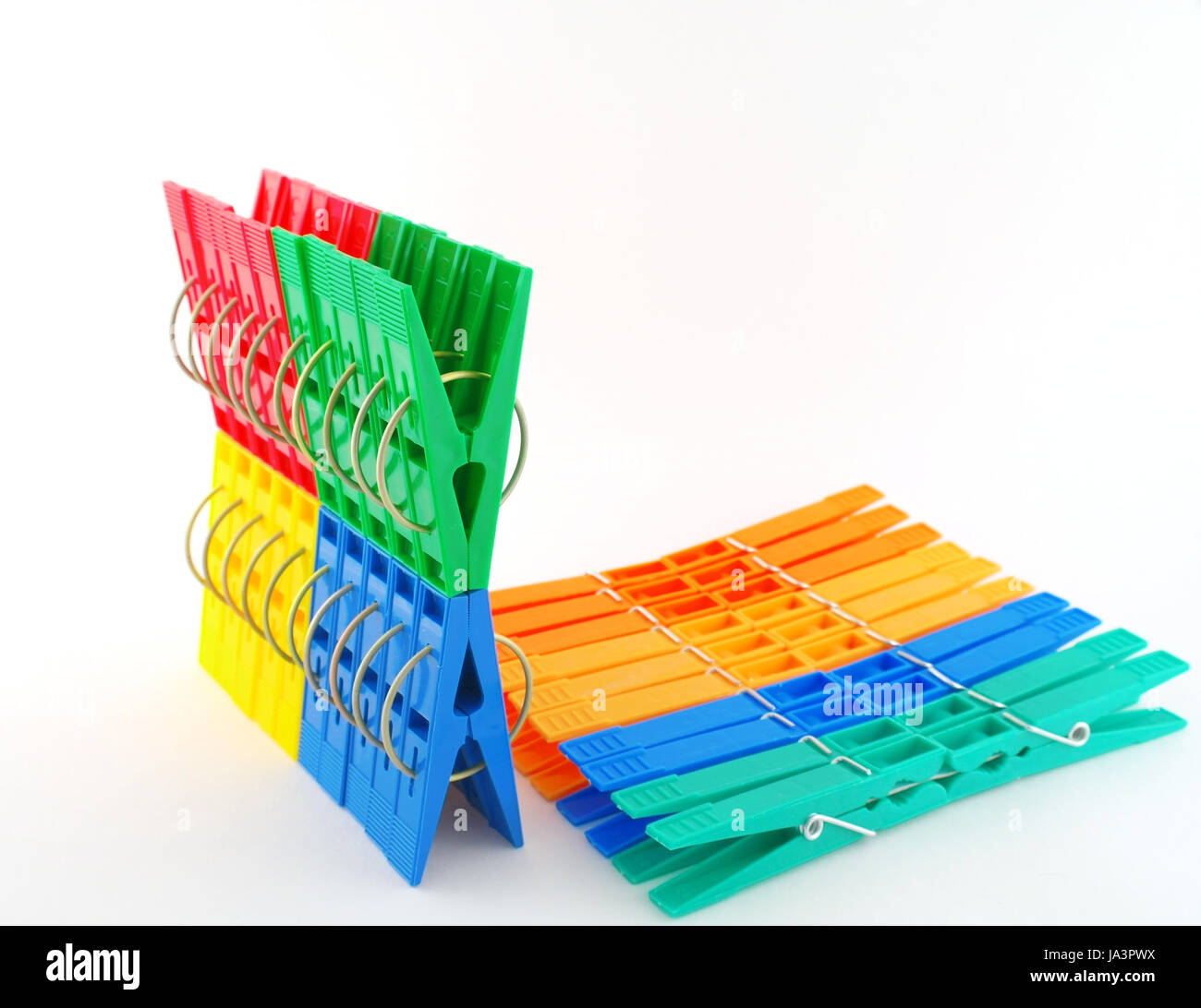 objects, plastic, synthetic material, peg, blue, objects, isolated ...
