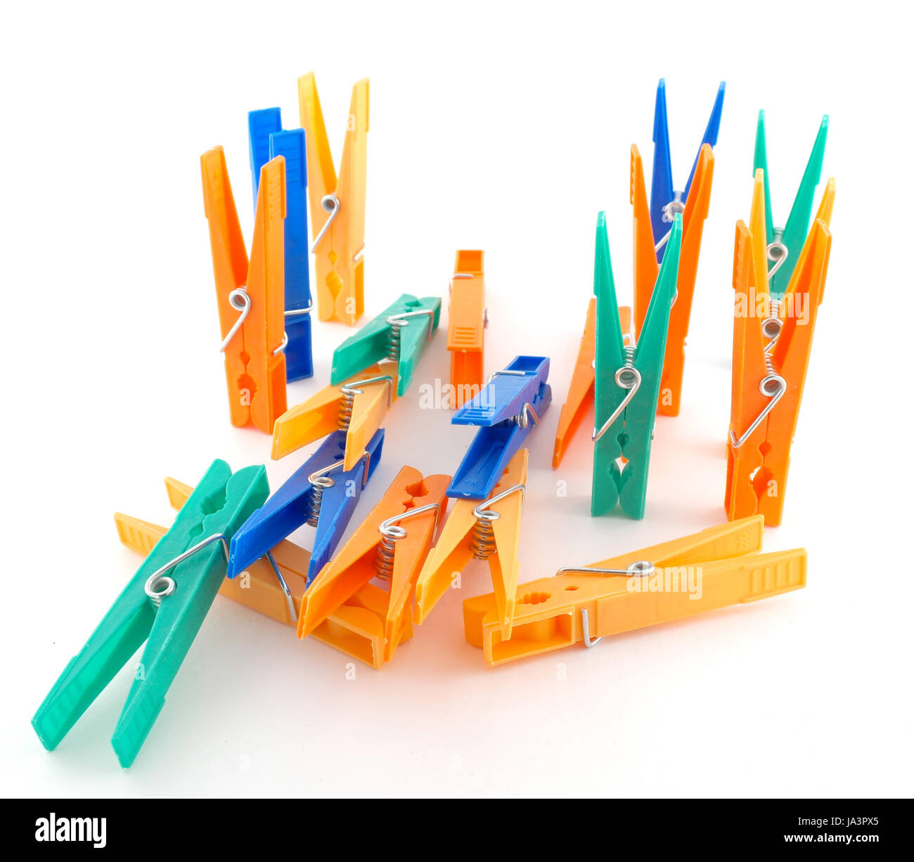 objects, plastic, synthetic material, peg, blue, objects, isolated ...