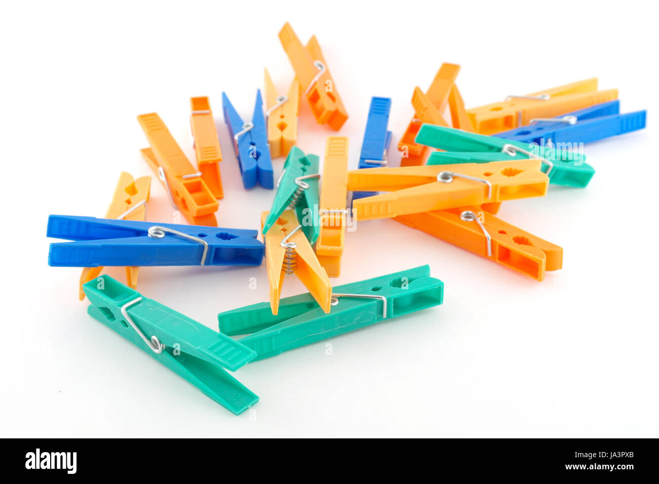 objects, plastic, synthetic material, peg, blue, objects, isolated ...