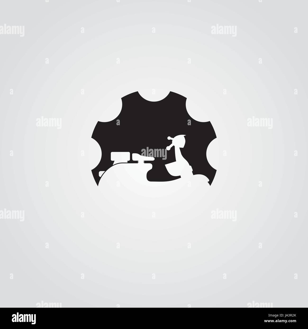 cog setting service logo art theme vector illustration Stock Vector ...