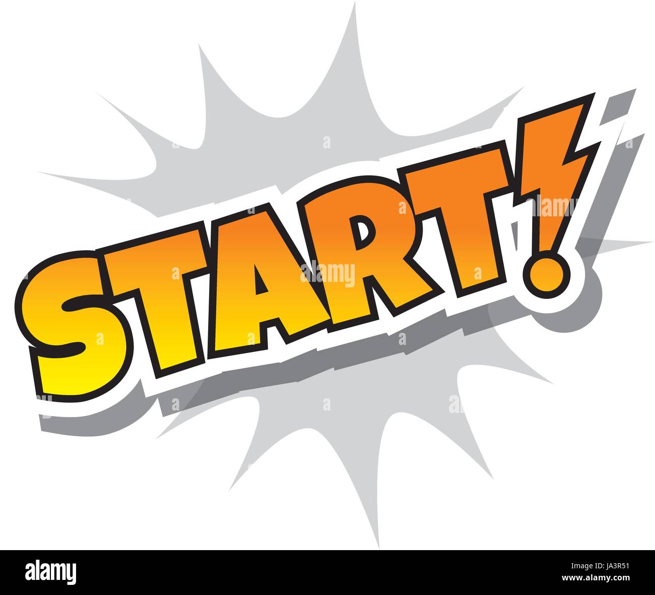 Start Comic Speech Bubble Cartoon Game Assets Stock Vector Image & Art ...