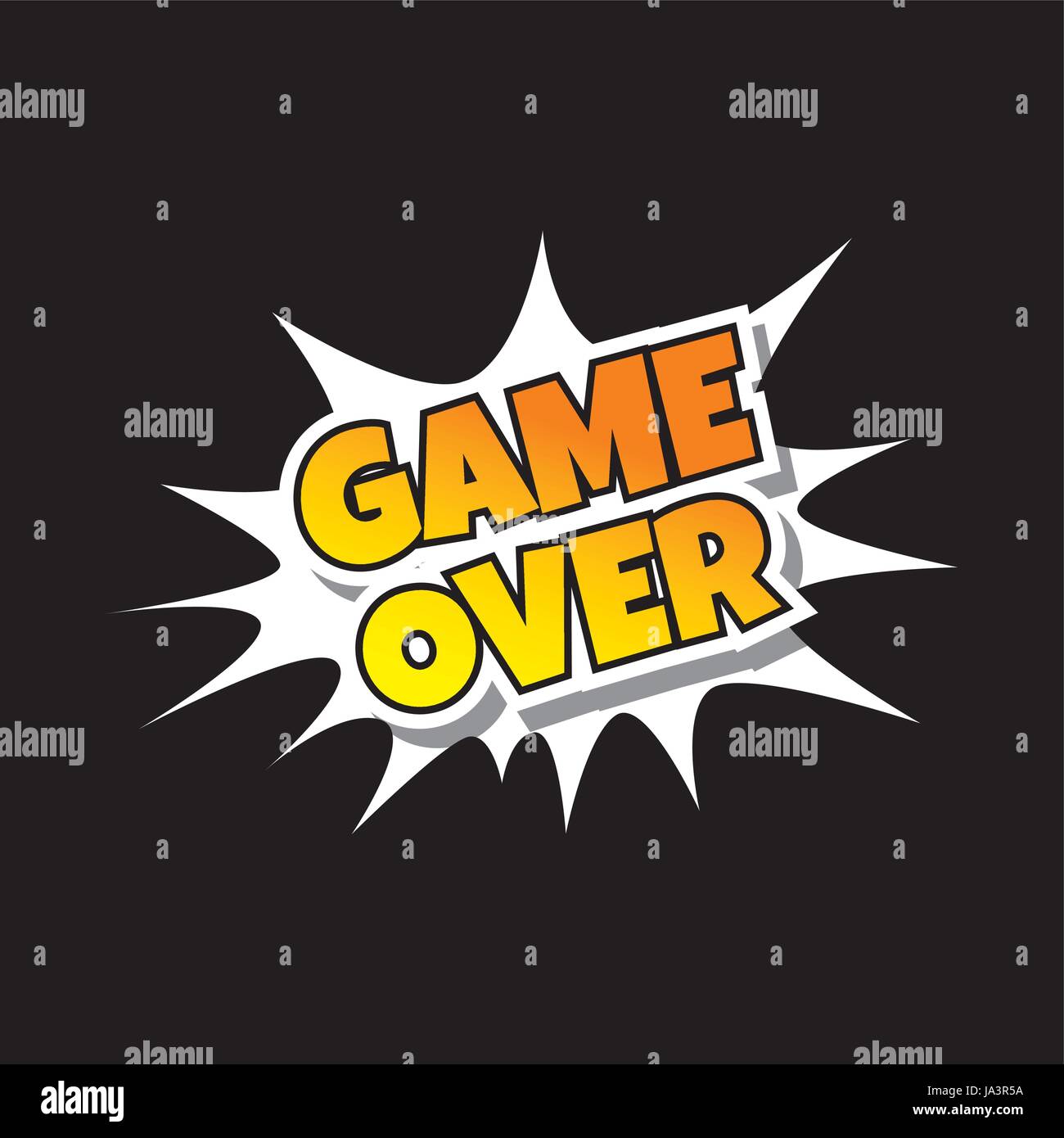 End comic book bubble text hi-res stock photography and images - Alamy