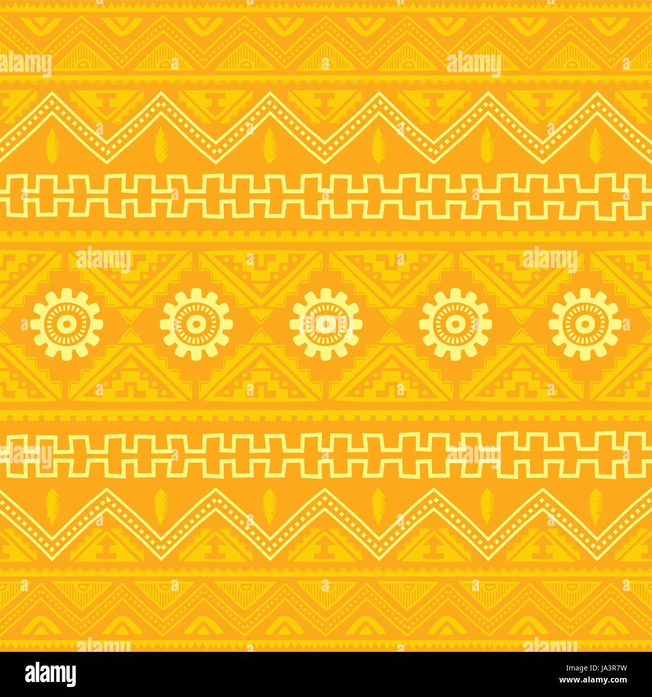 orange native american ethnic pattern theme vector art Stock Vector ...