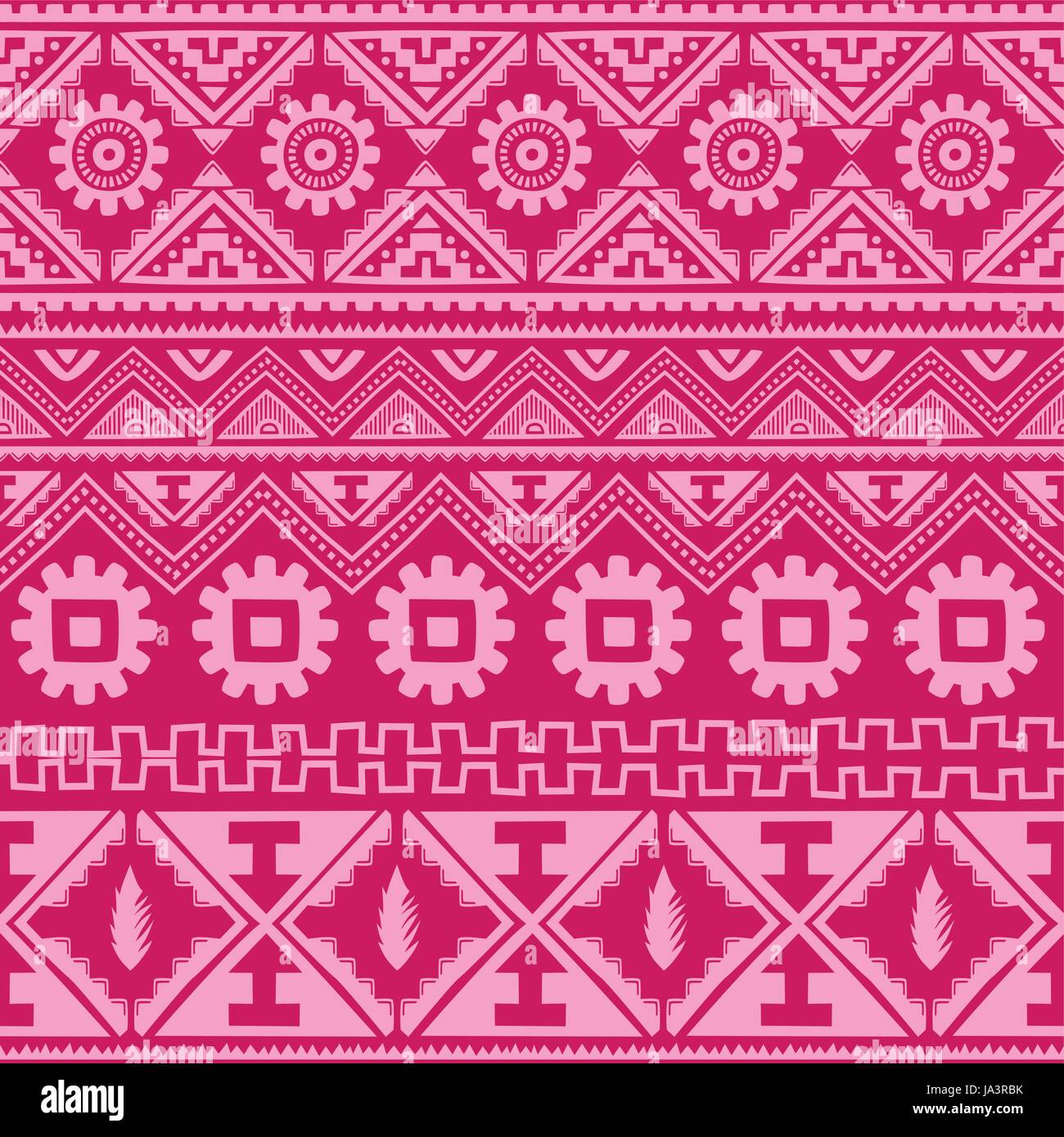 pink native american ethnic pattern theme vector art Stock Vector Image ...