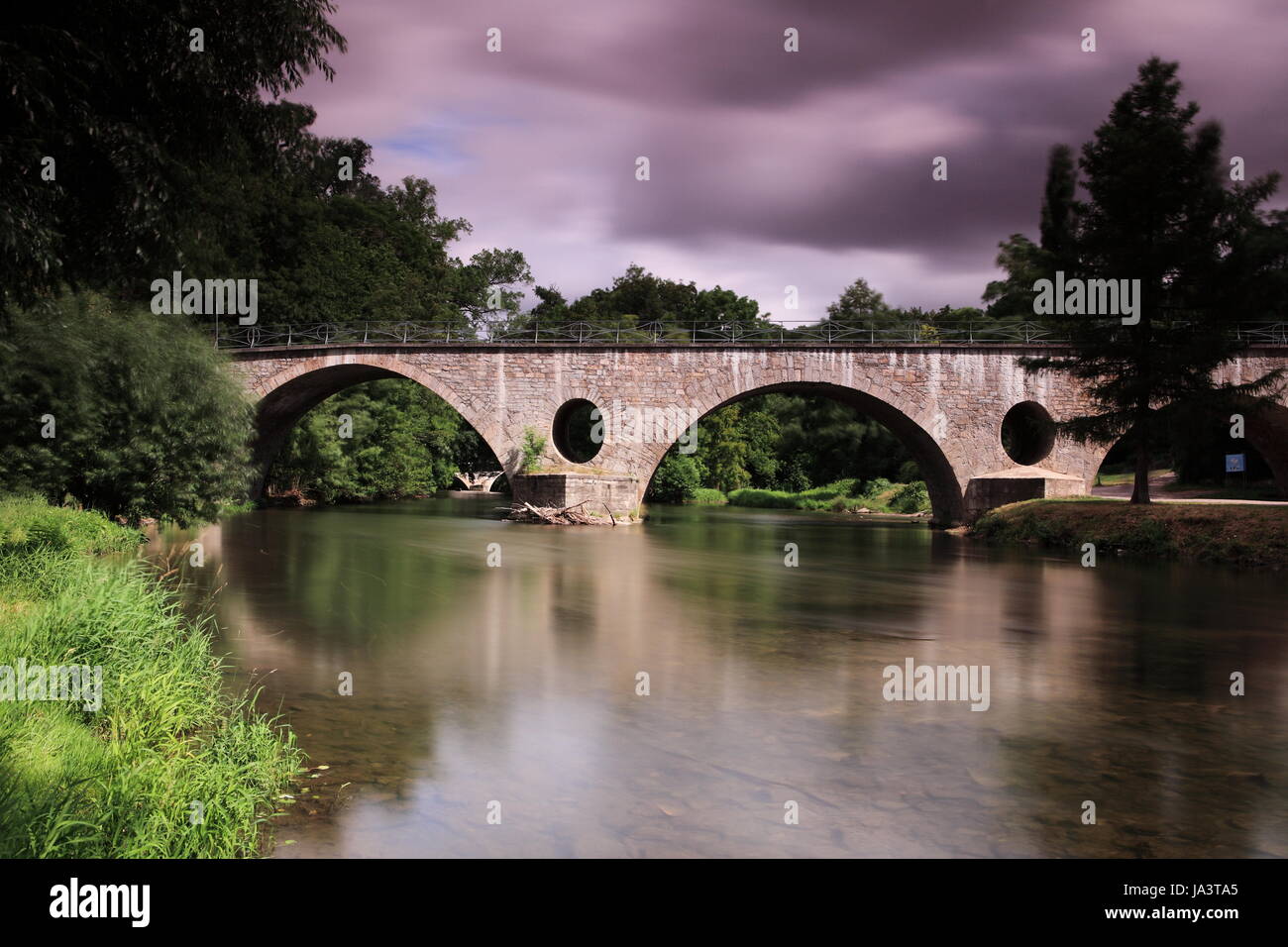 bridge, thuringia, germany, german federal republic, weimar, river ...