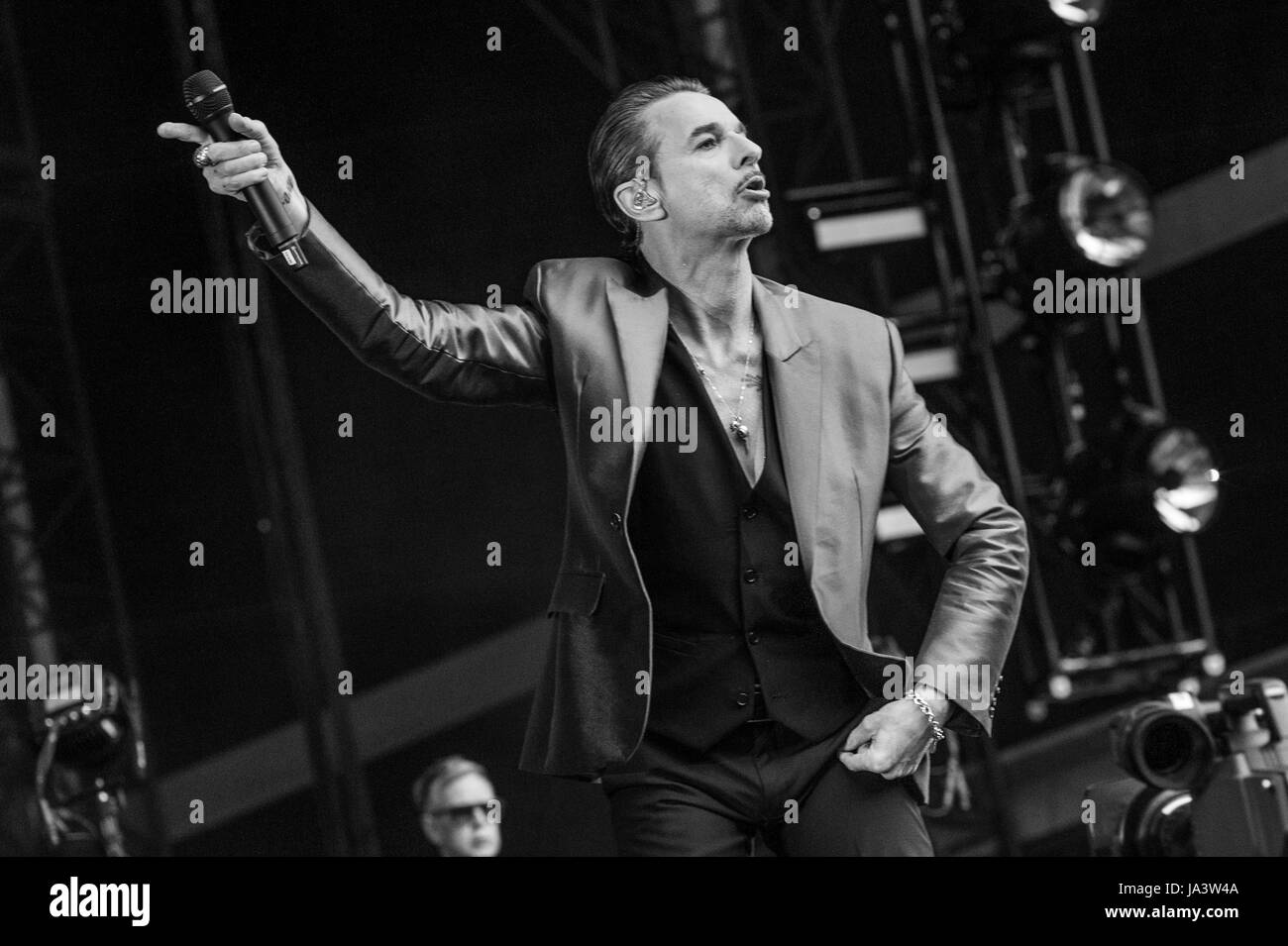 Lead singer of depeche mode Black and White Stock Photos & Images - Alamy