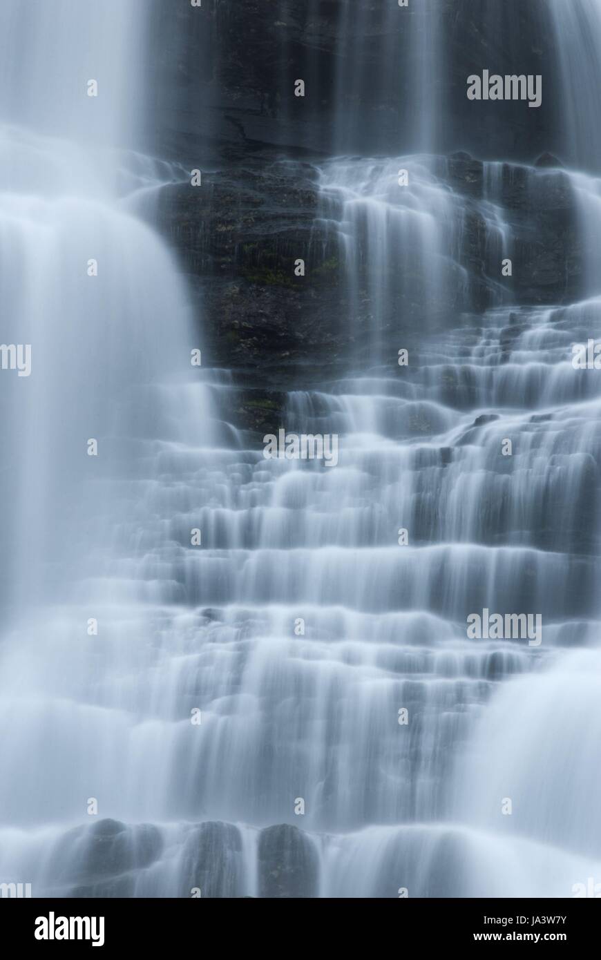 many water cascades in a waterfall Stock Photo - Alamy
