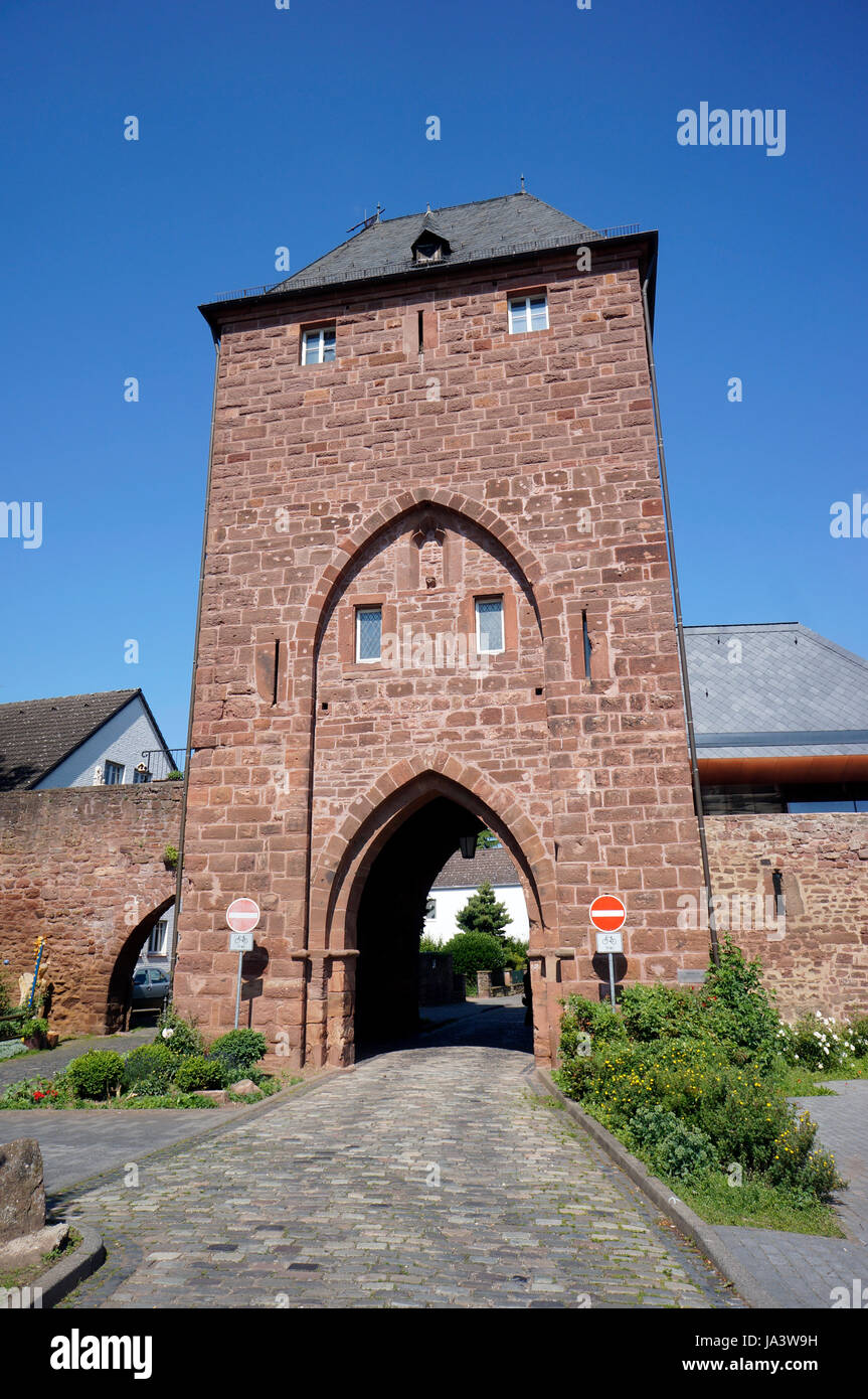 historical, old town, goal, passage, gate, archgway, gantry, sandstone ...