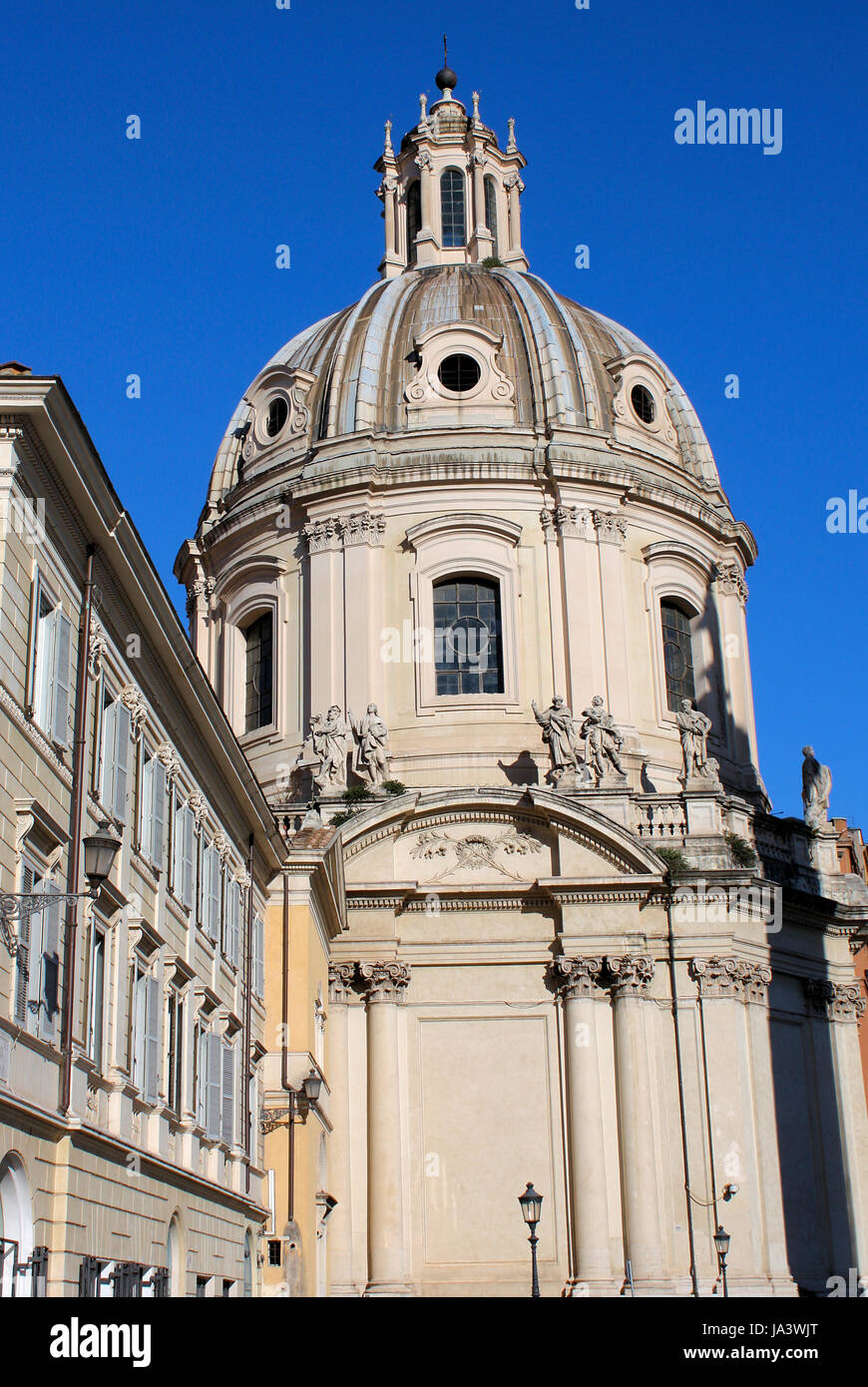 church, dome, Rome, roma, italy, historical, church, statue, antique ...