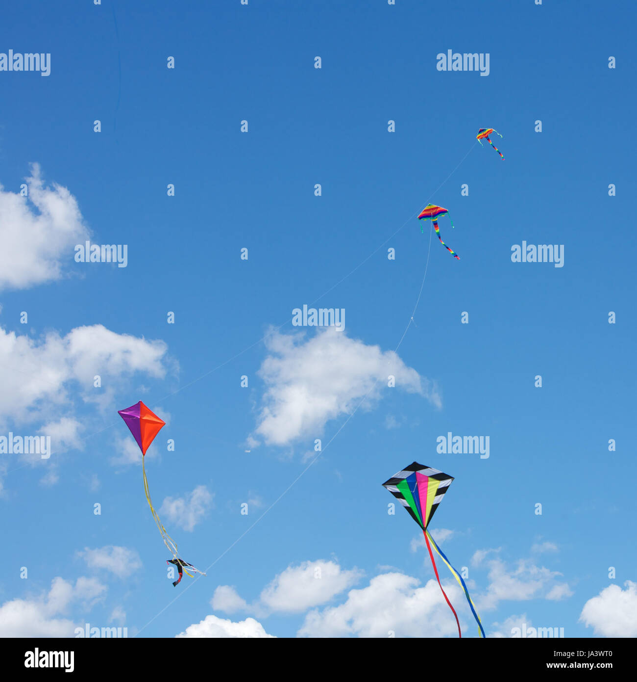 Kite Flying in the sky fun and Excitement Stock Photo - Alamy
