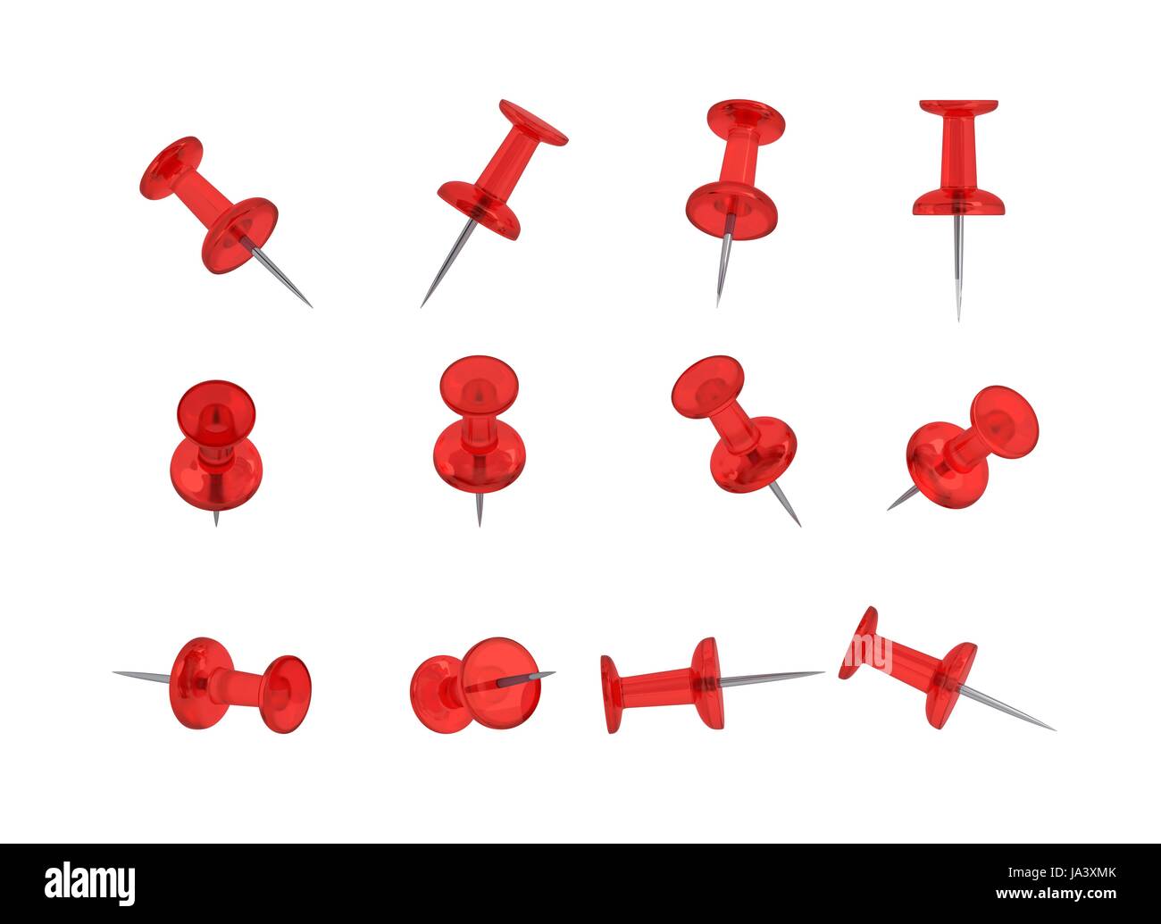 thumbtack, pushpin, thumbtacks, push, pin, attach, red, note, memo ...