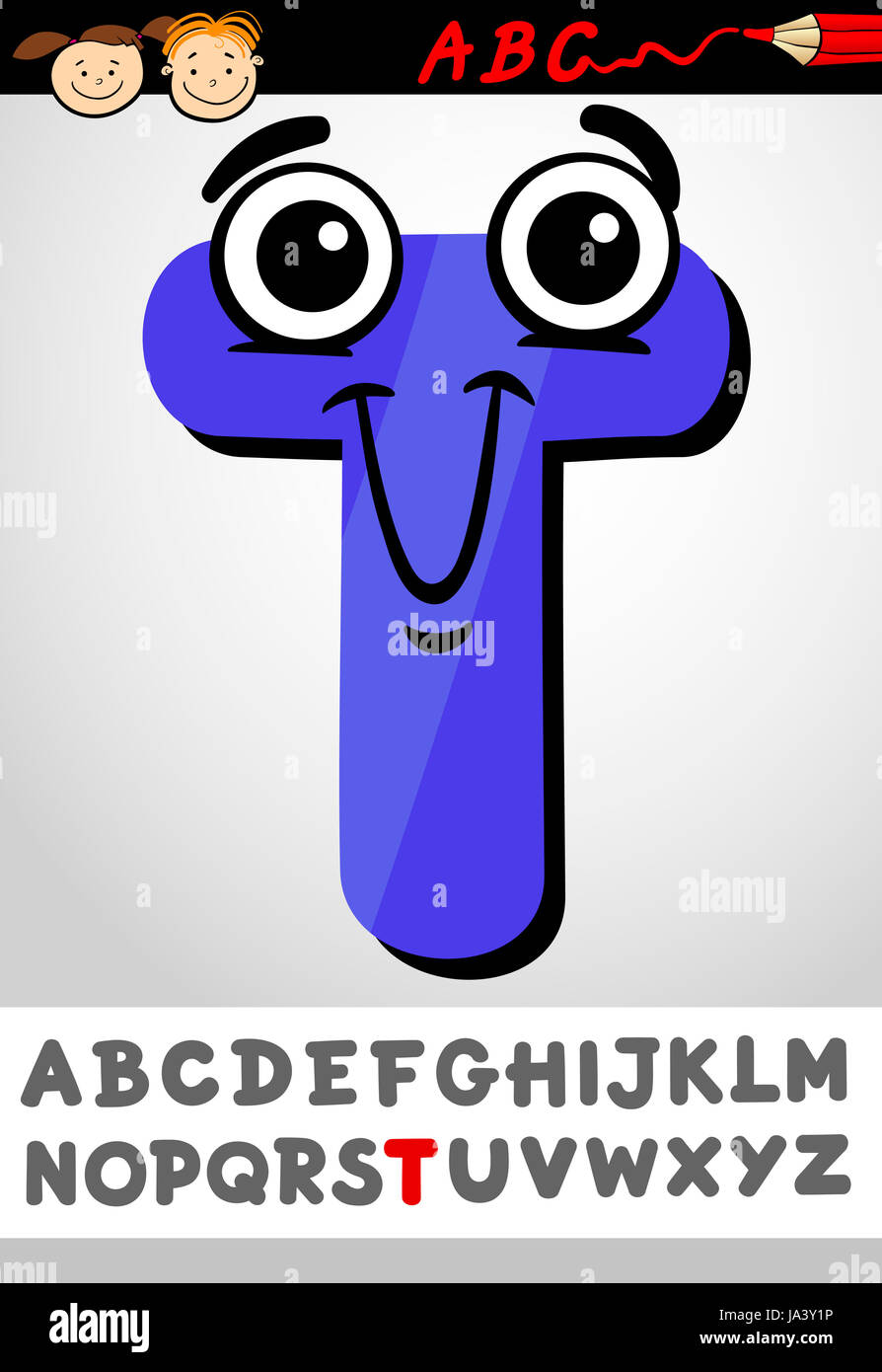 Cartoon Illustration Cute Capital Letter High Resolution Stock ...