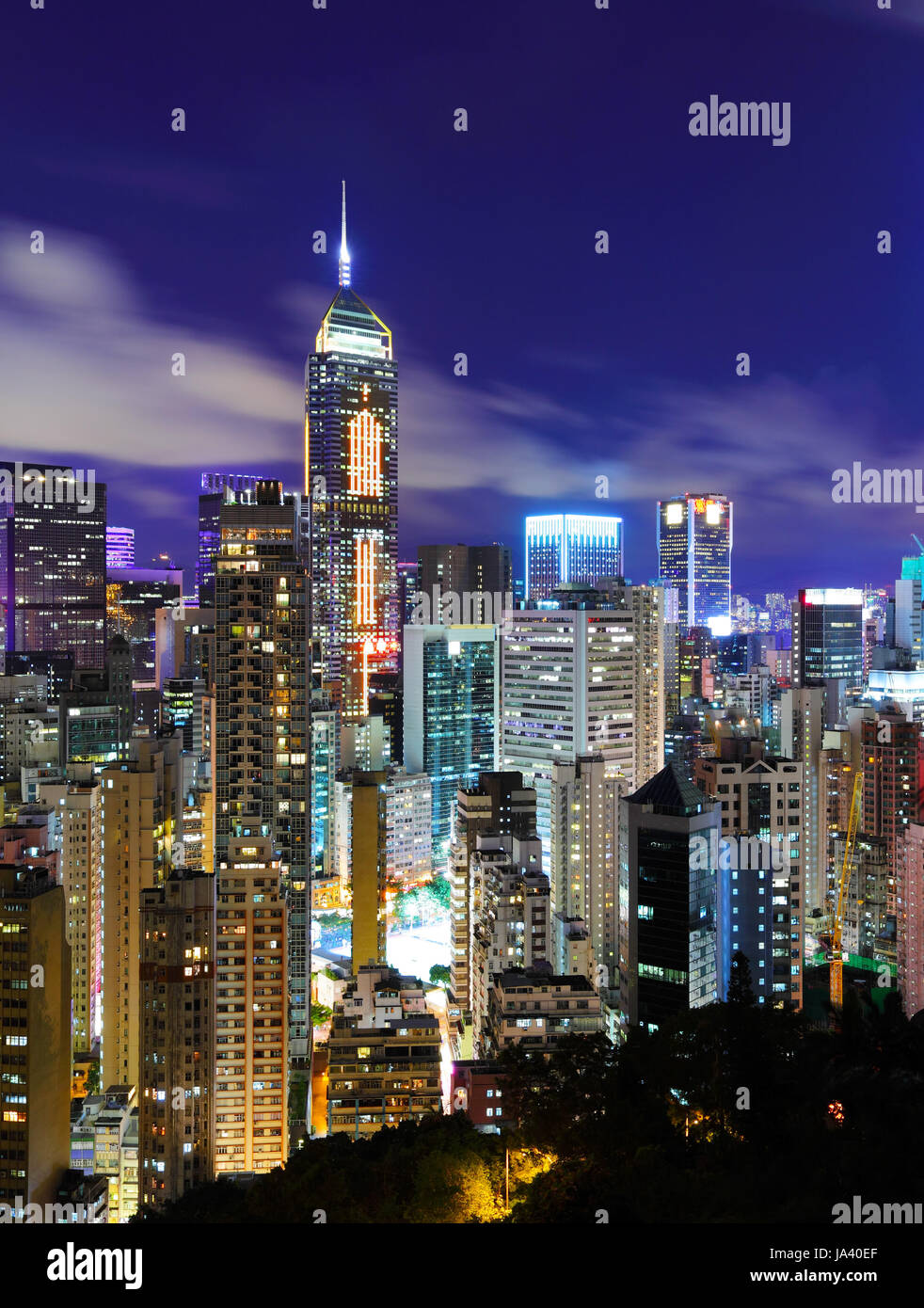 office, city, town, asia, night, nighttime, illuminated, facade ...