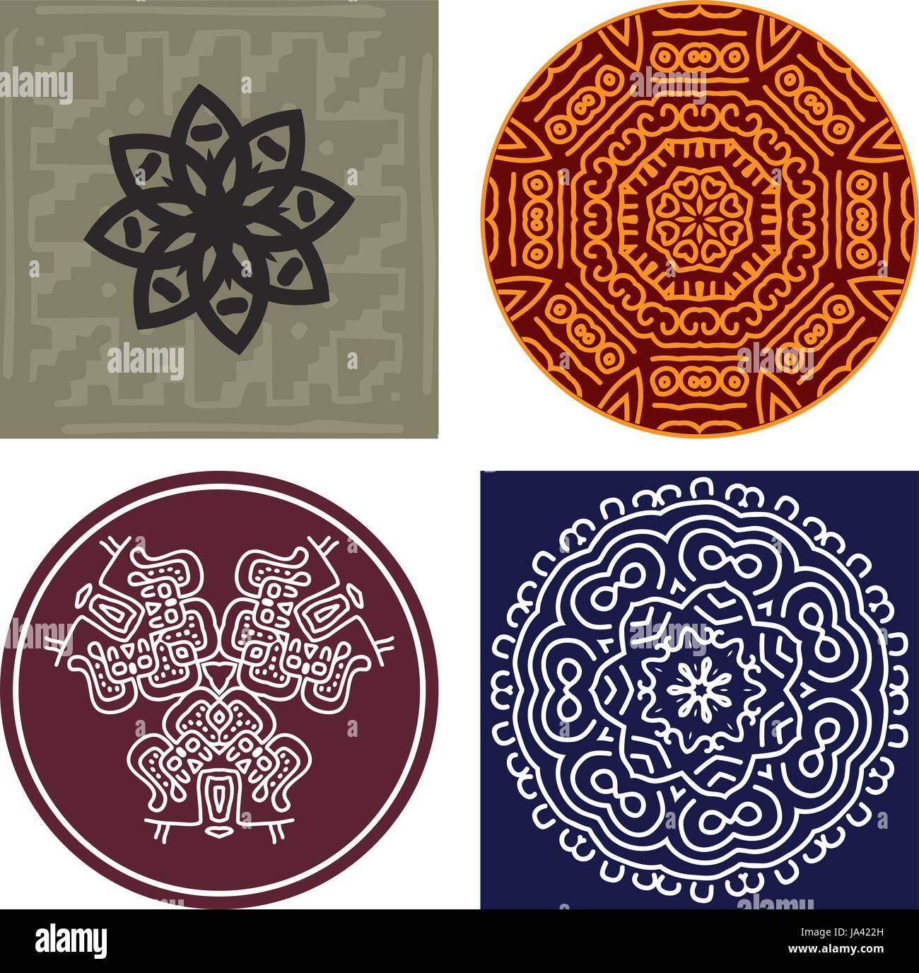 Traditional wall painting india Stock Vector Images - Alamy