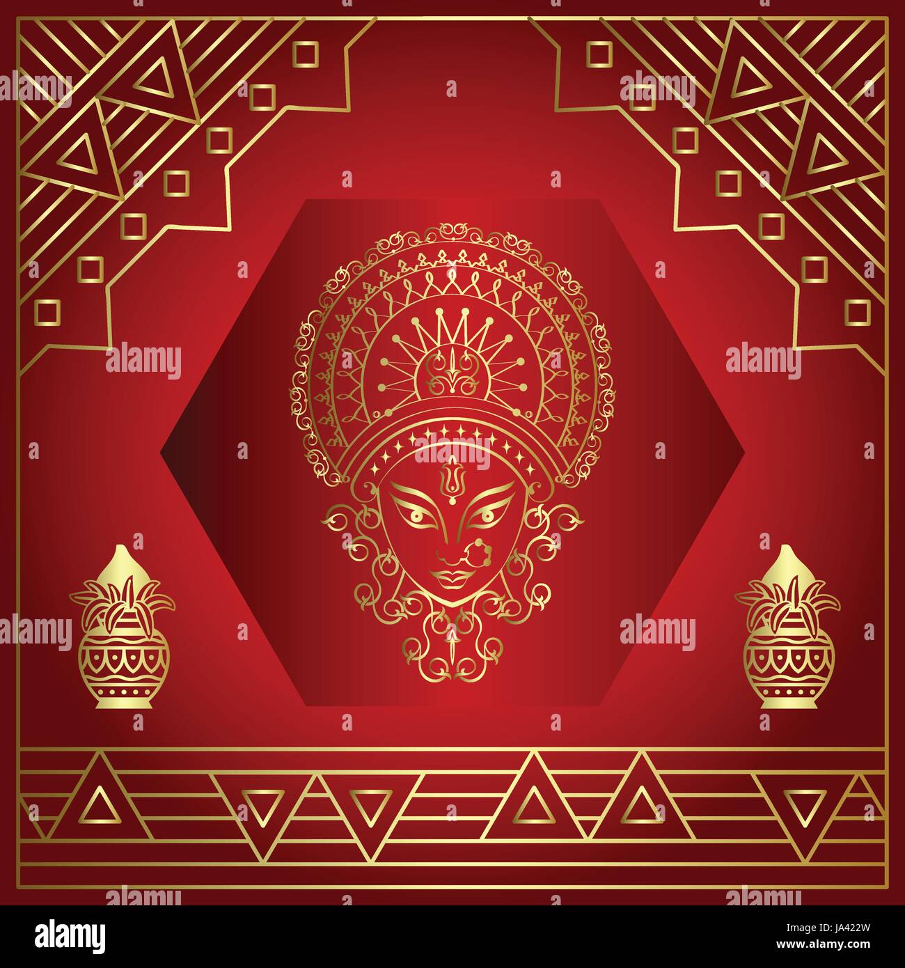 Durga Goddess of Power Vector Art Stock Vector Image & Art - Alamy