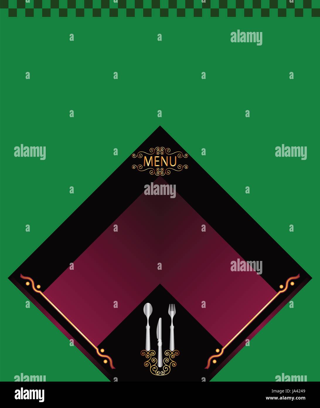 Menu Card Design Template Stock Vector Image & Art - Alamy