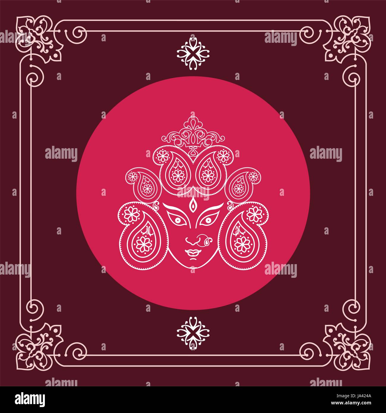 Durga Goddess of Power Vector Art Stock Vector Image & Art - Alamy