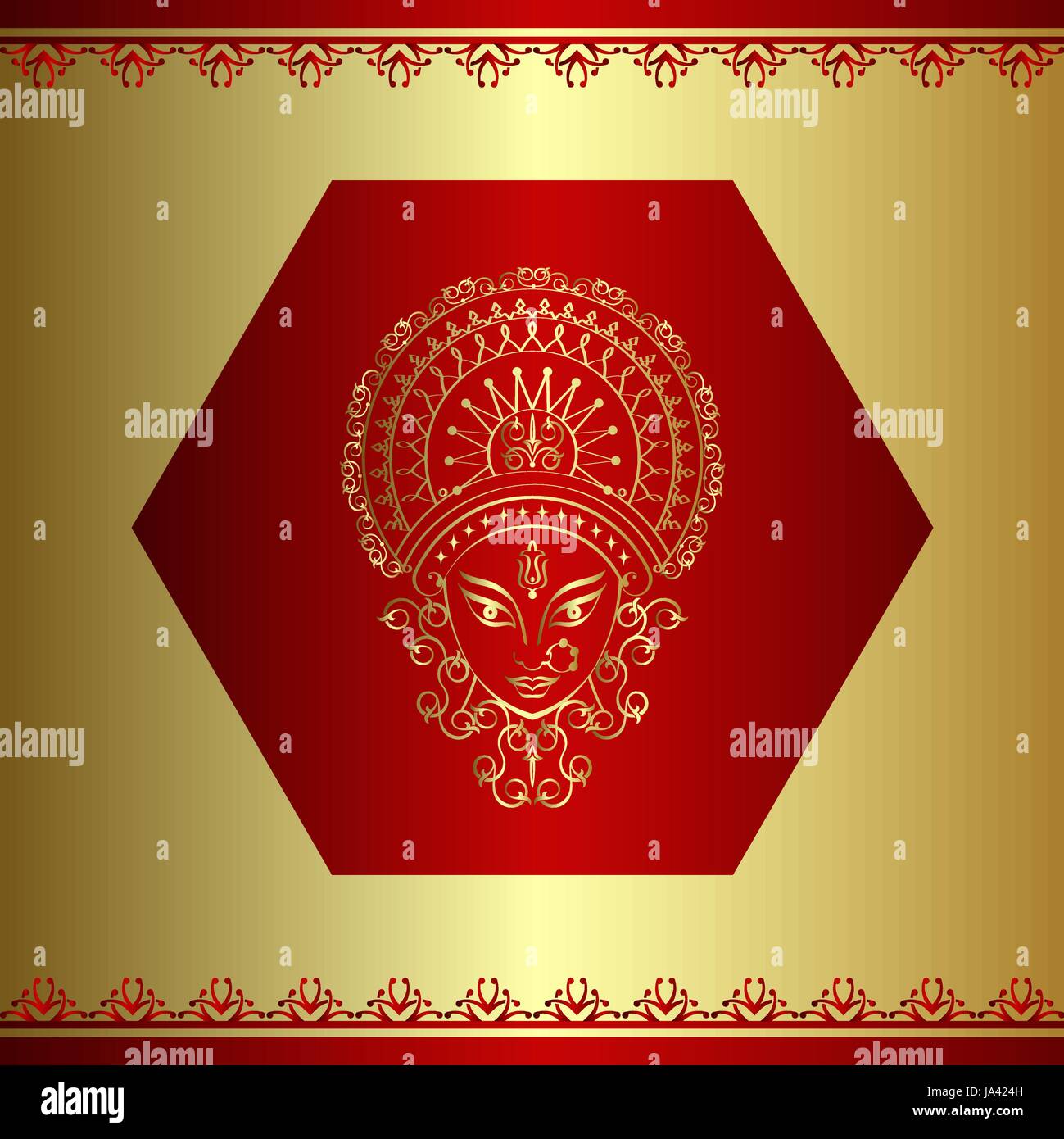 Durga Goddess of Power Vector Art Stock Vector Image & Art - Alamy