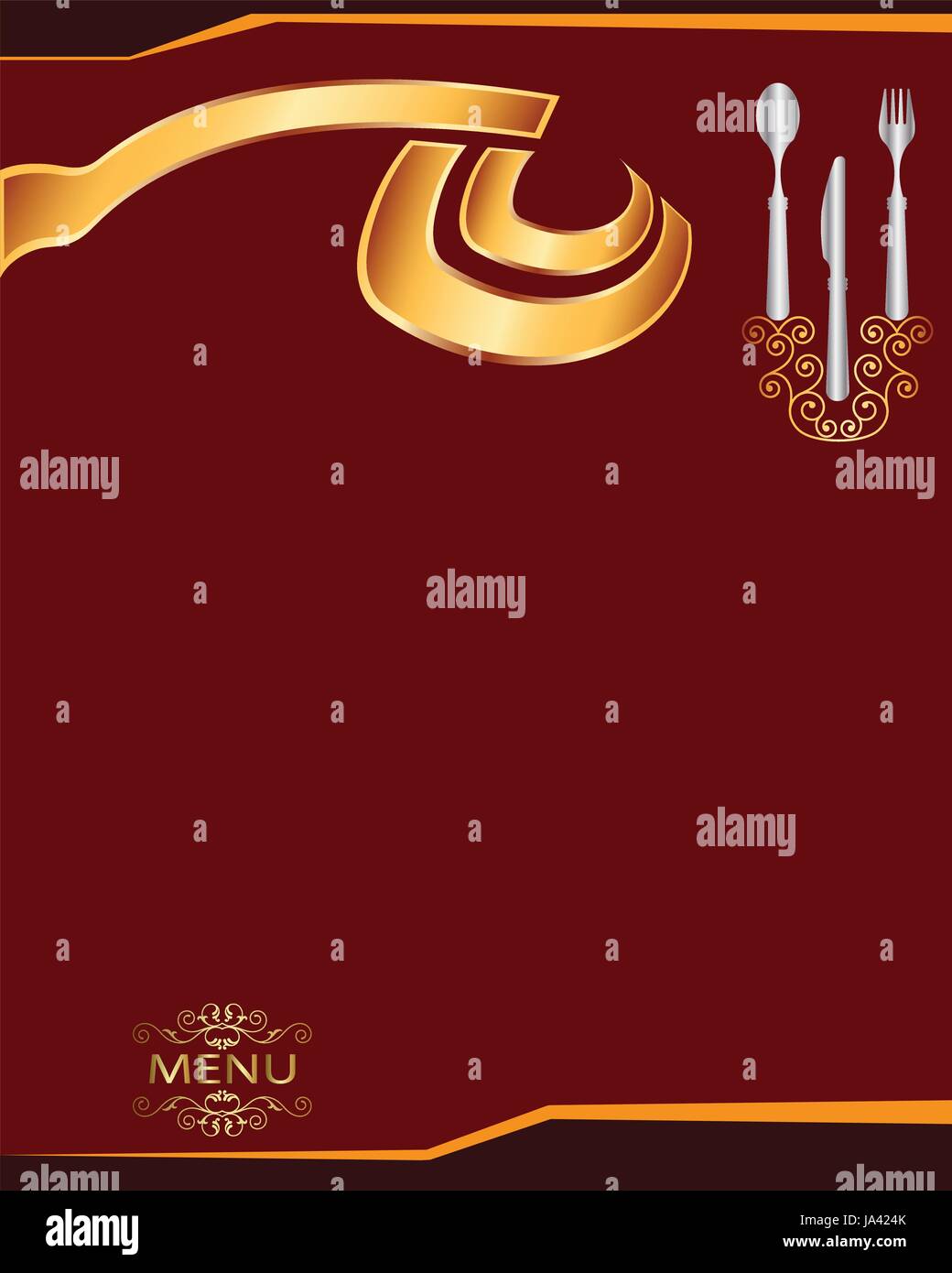 Menu Card Design Template Stock Vector Image & Art - Alamy