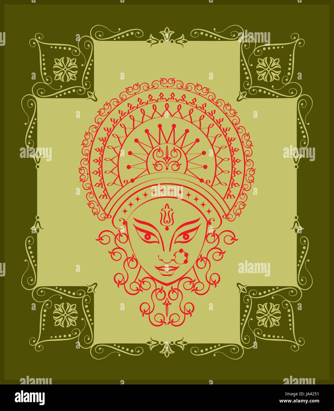 Durga Goddess of Power Vector Art Stock Vector Image & Art - Alamy
