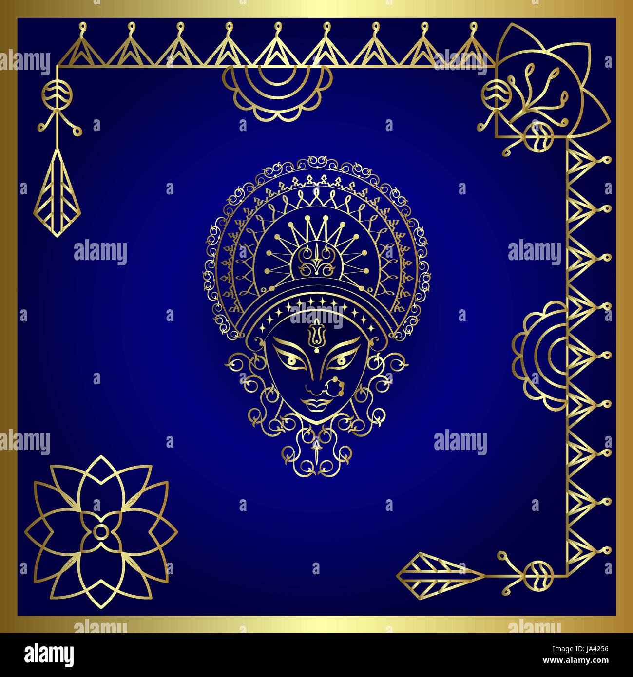 Durga Goddess of Power Vector Art Stock Vector Image & Art - Alamy