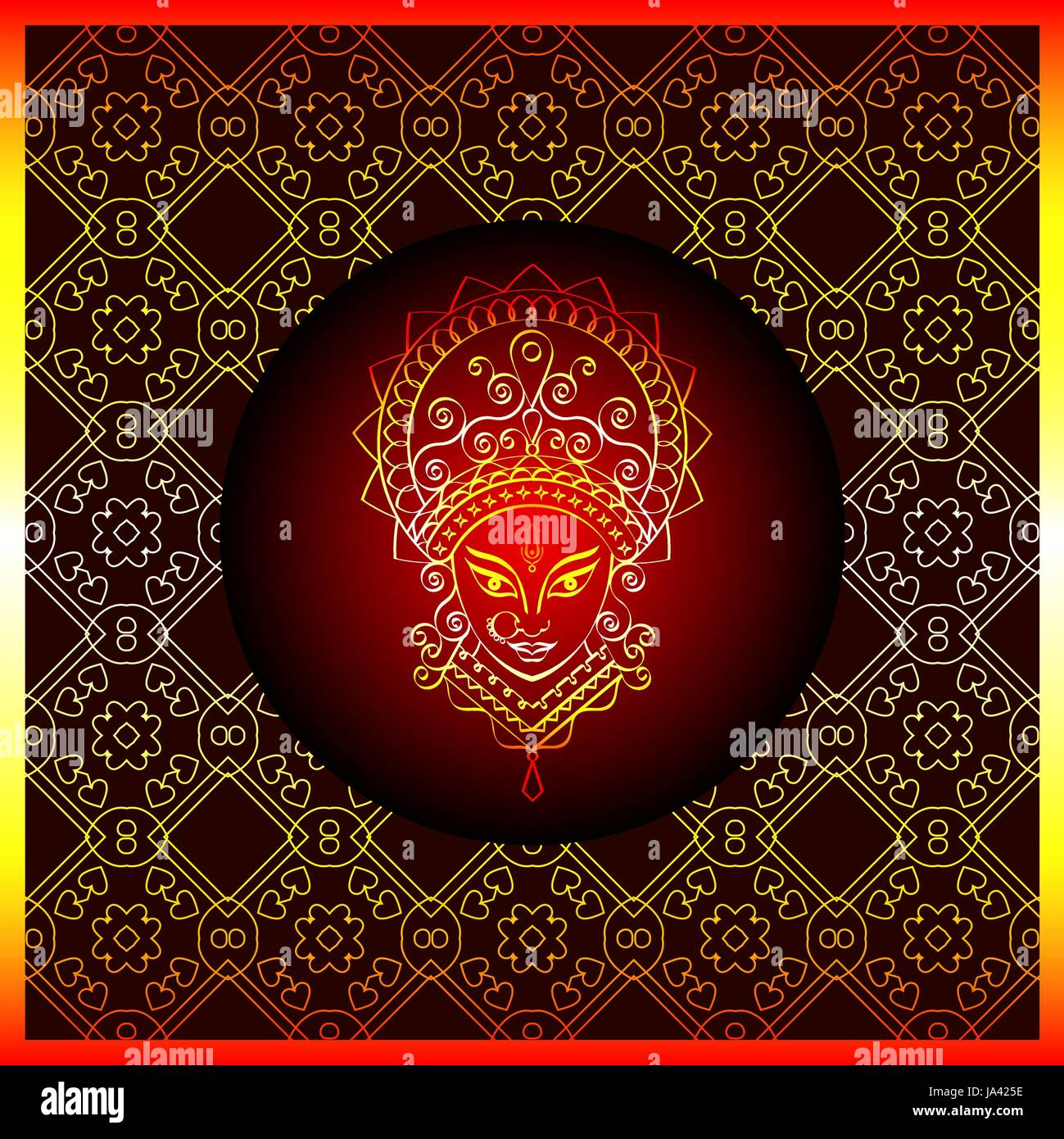 Durga Goddess of Power Vector Art Stock Vector Image & Art - Alamy