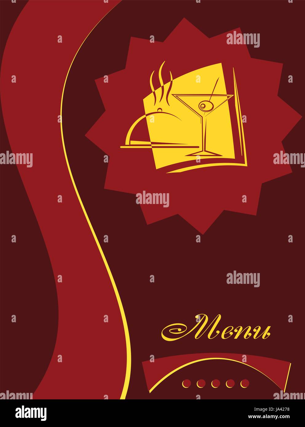 Hotel menu card with food Stock Vector Images - Alamy