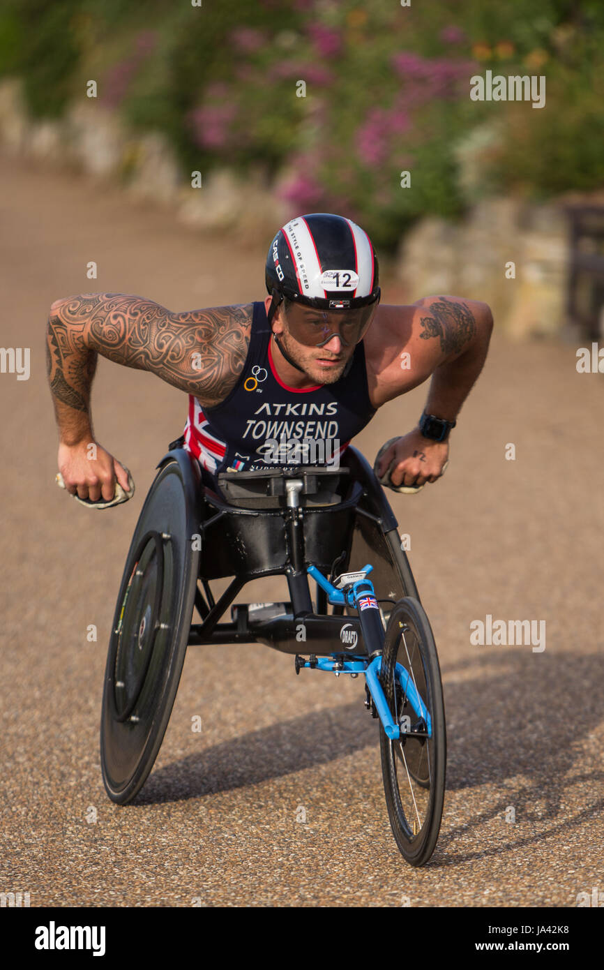 Joe Townsend at the 32Gi Eastbourne Triathlon Stock Photo - Alamy
