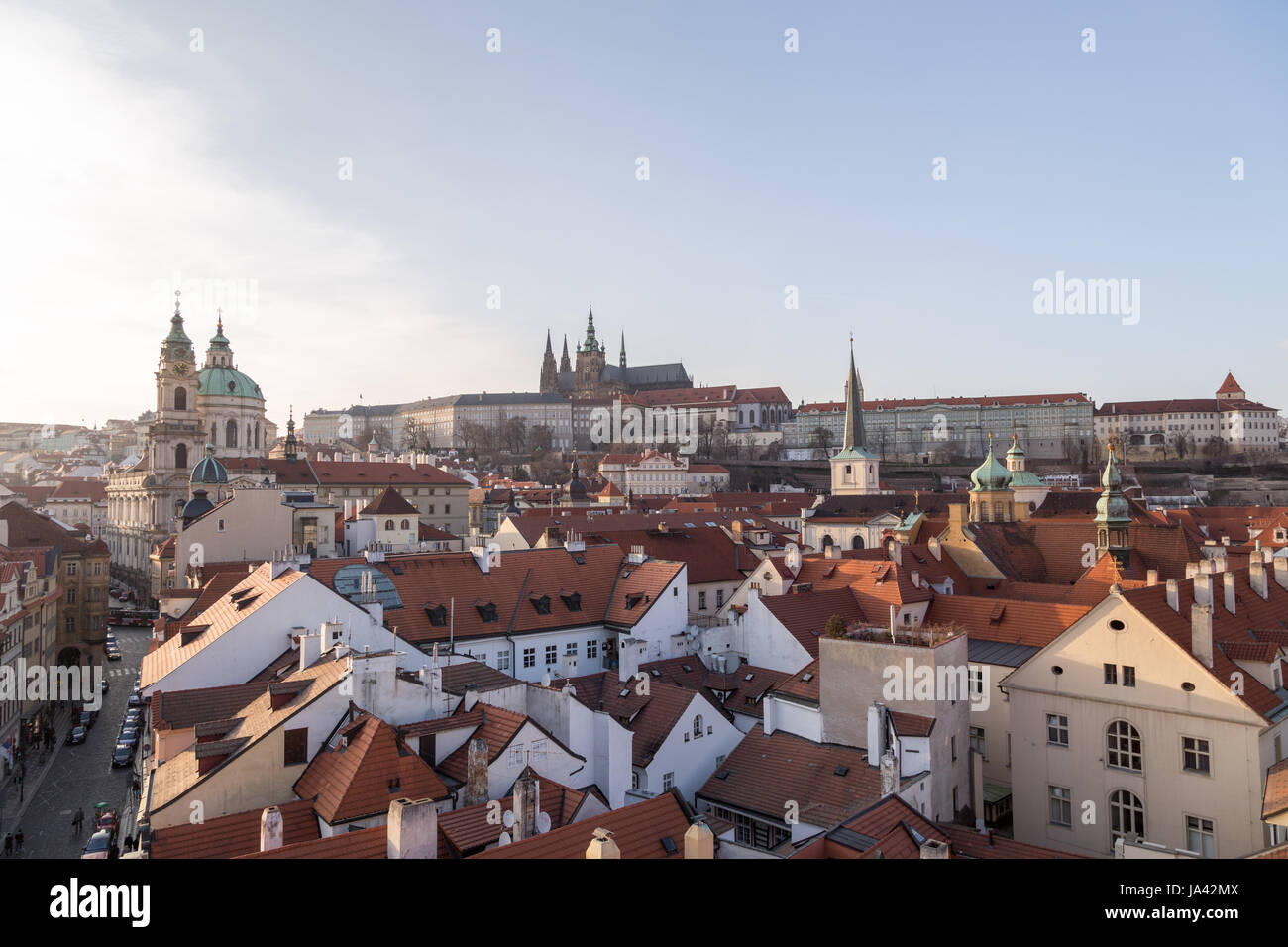 Prague castle and rooftop view Stock Photo - Alamy