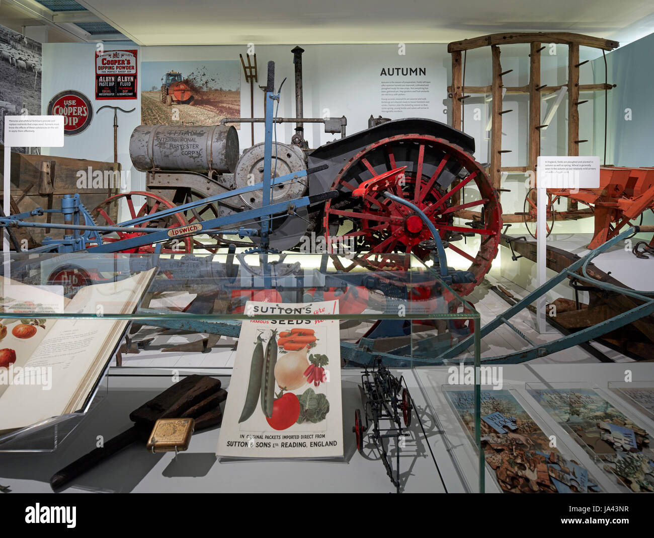 Farm exhibition with steam tractor. Museum of English Rural Life ...