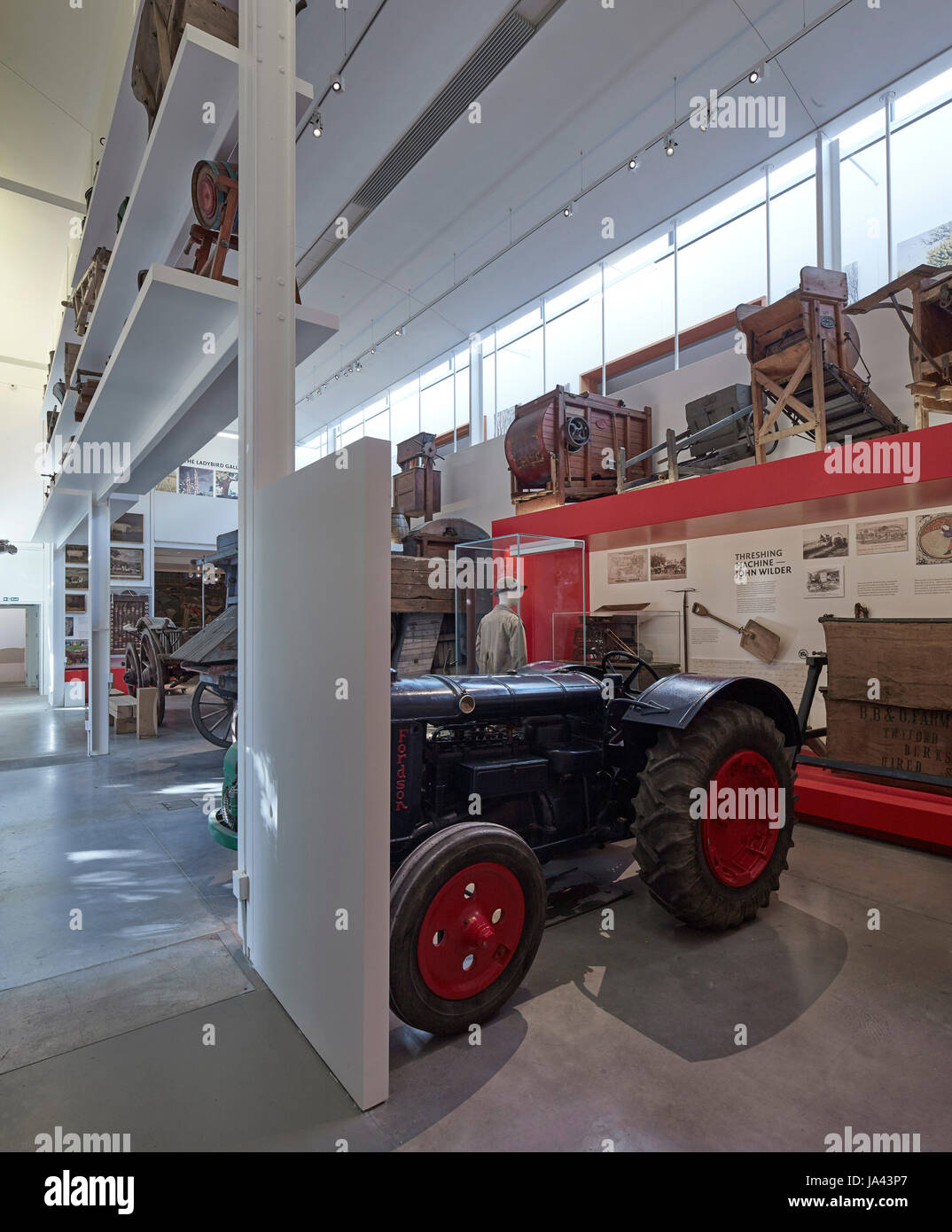 Side exhibition space with tractor. Museum of English Rural Life ...