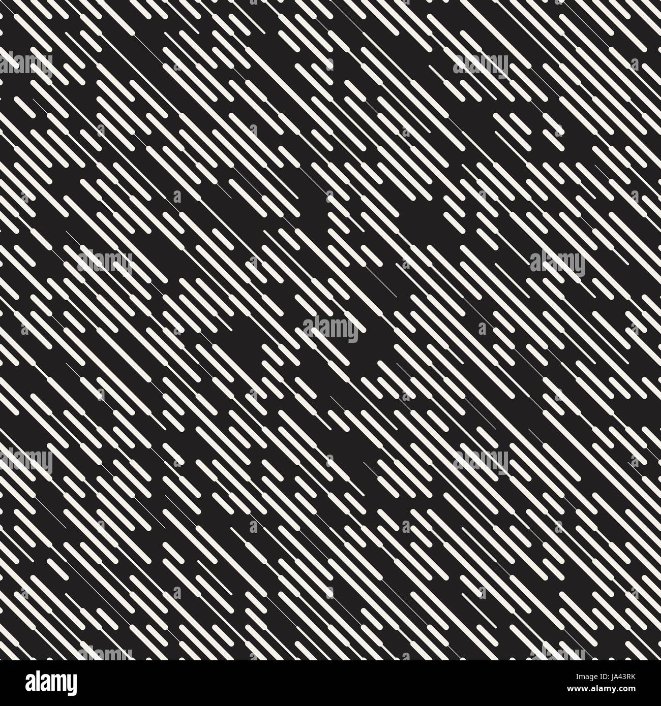 Vector Seamless Black And White Irregular Lines Grid Pattern. Trendy ...