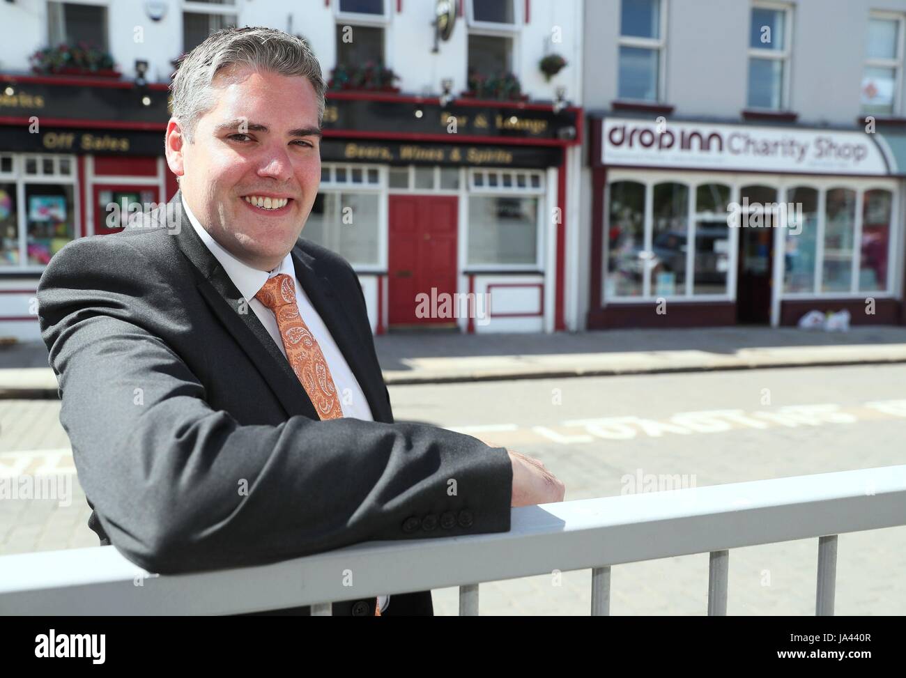 DUP candidate for East Belfast Gavin Robinson at the party's manifesto ...
