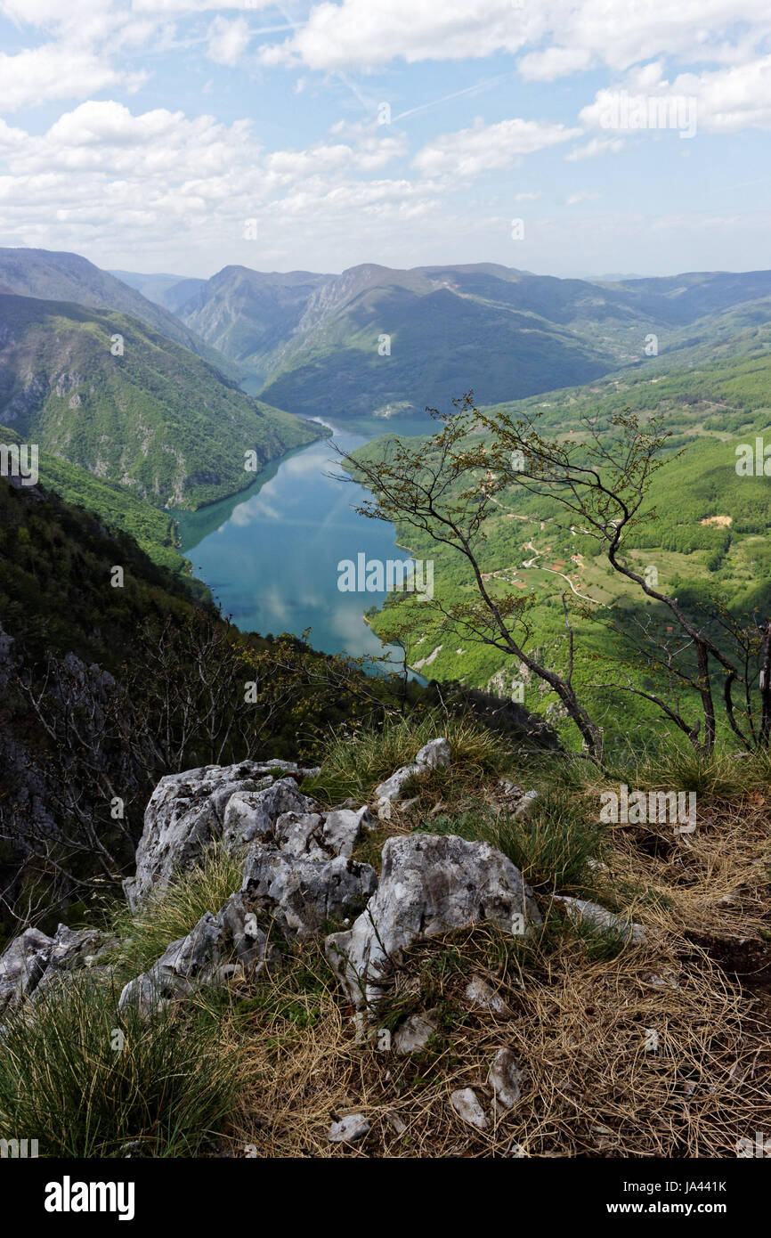 Lake Perucac, viewpoint Banjska Stena, mountain Tara, Western Serbia ...