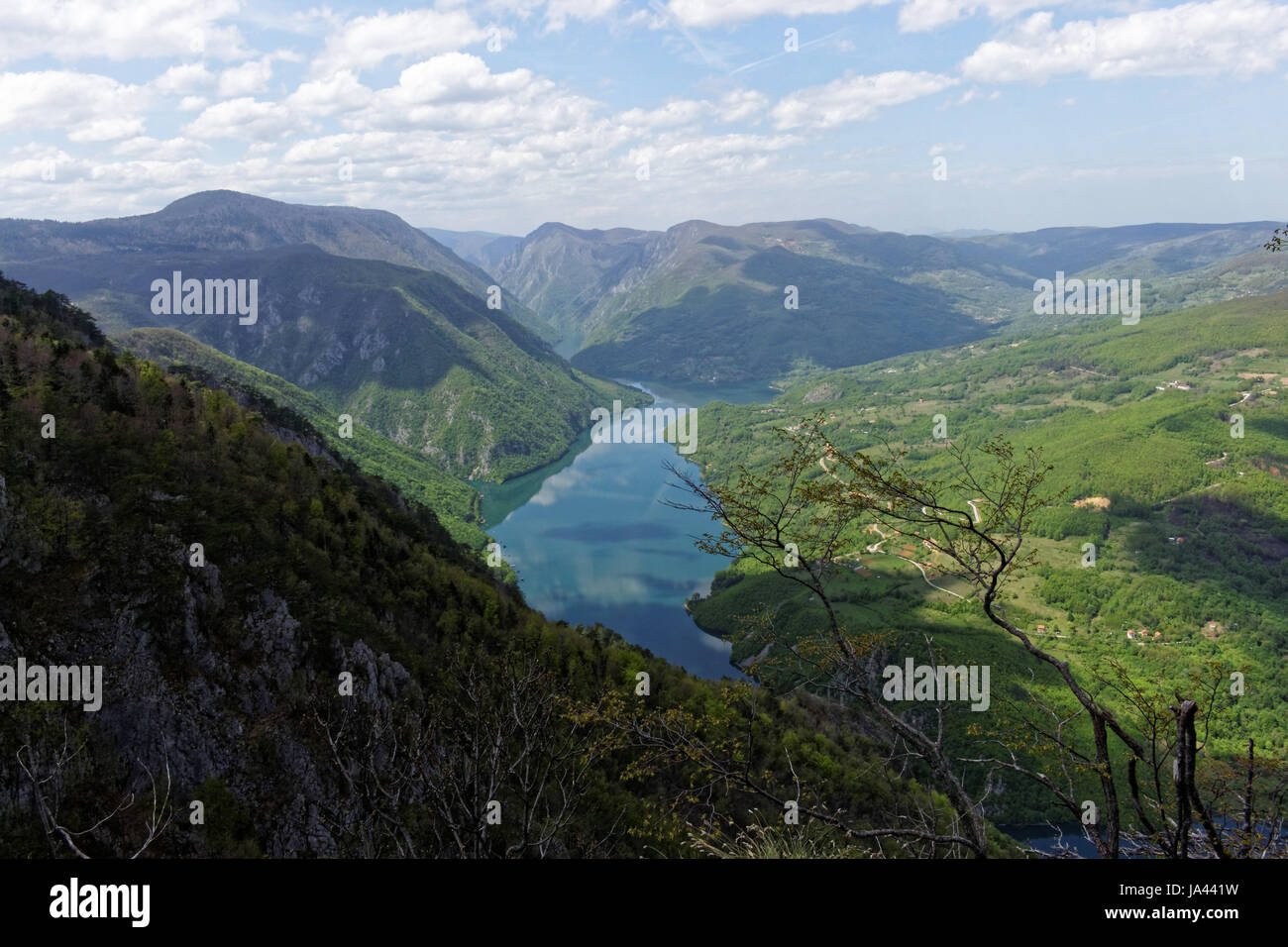 Lake Perucac, viewpoint Banjska Stena, mountain Tara, Western Serbia ...