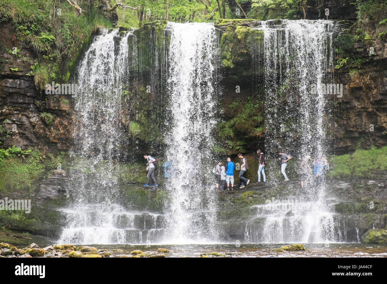 Walk behind waterfall wales hi-res stock photography and images - Alamy