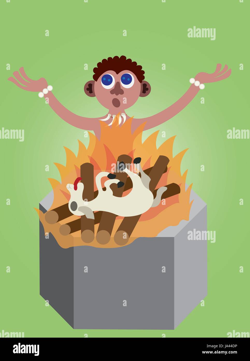 a tribesman offering an animal sacrifice Stock Vector Image & Art - Alamy