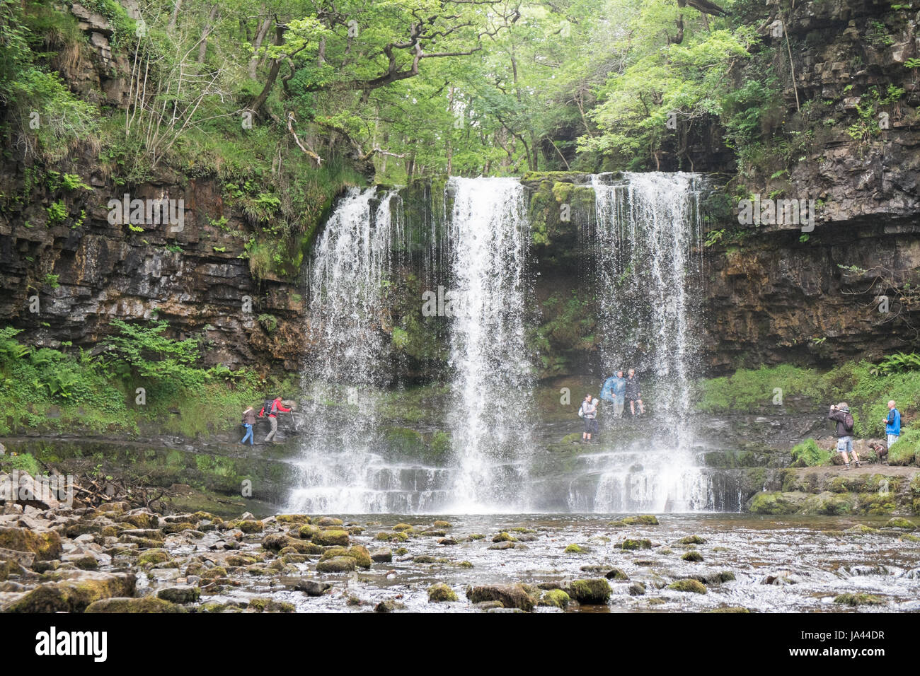 Walk behind waterfall wales hi-res stock photography and images - Alamy