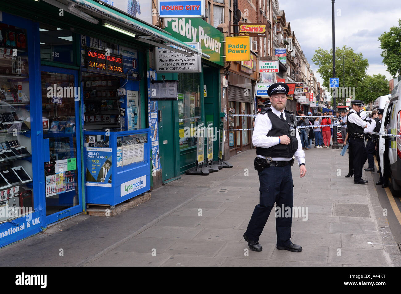 Police activity outside a property on Barking Road in East Ham, east ...