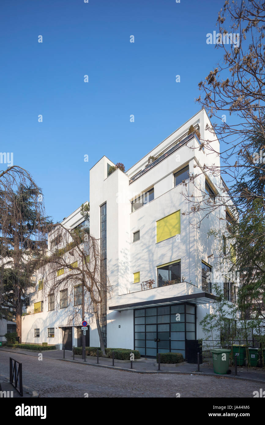 modernist houses designed by Robert Mallet-Stevens, Auteuil, Paris ...