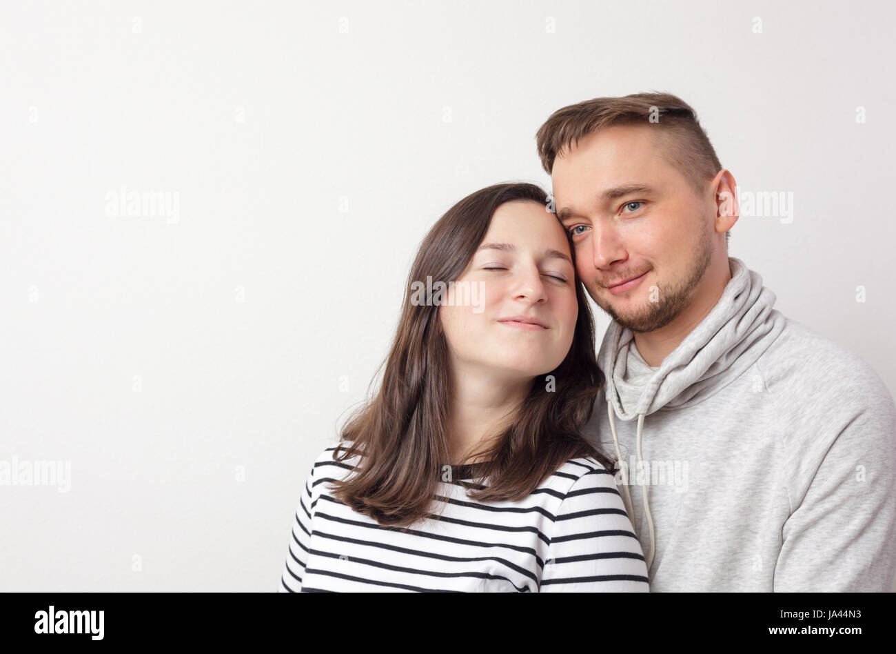 Young couple in love having fun and laughing. Confidence and happy ...