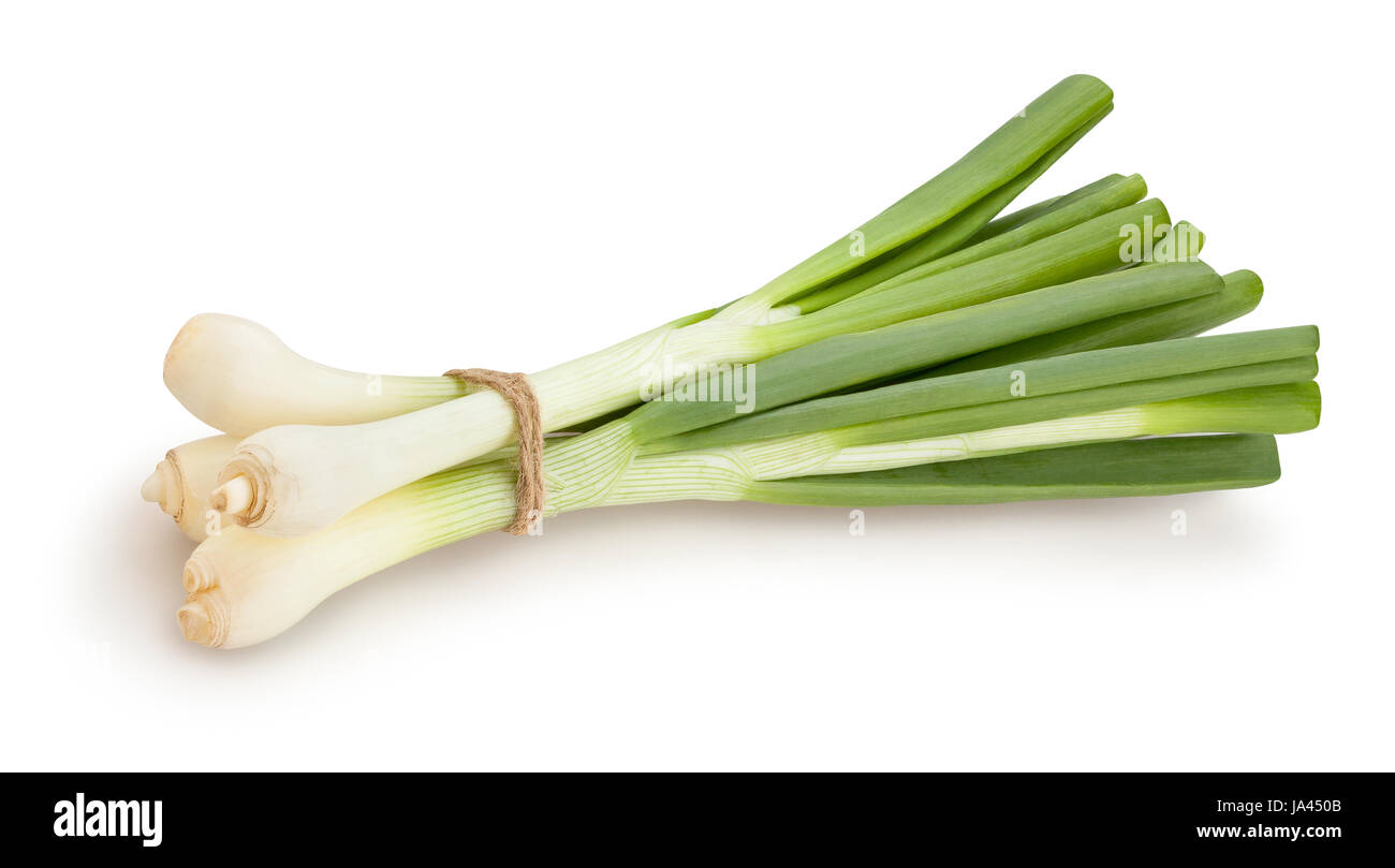 spring onion isolated Stock Photo - Alamy