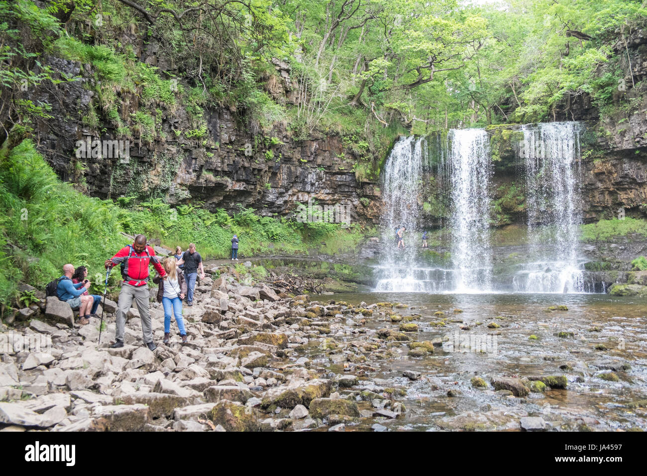 Walk behind waterfall wales hi-res stock photography and images - Alamy