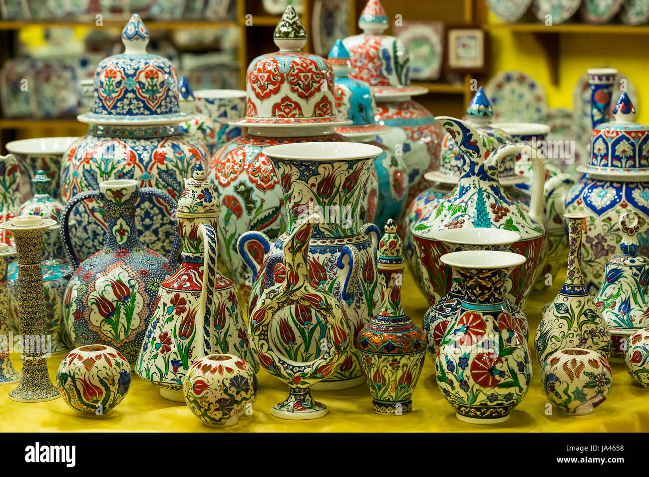 Traditional Turkish decorative ceramics for interior decoration Stock ...