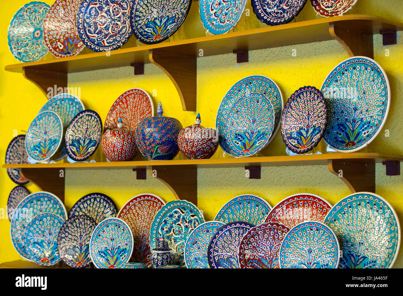 Traditional Turkish decorative ceramics for interior decoration Stock ...