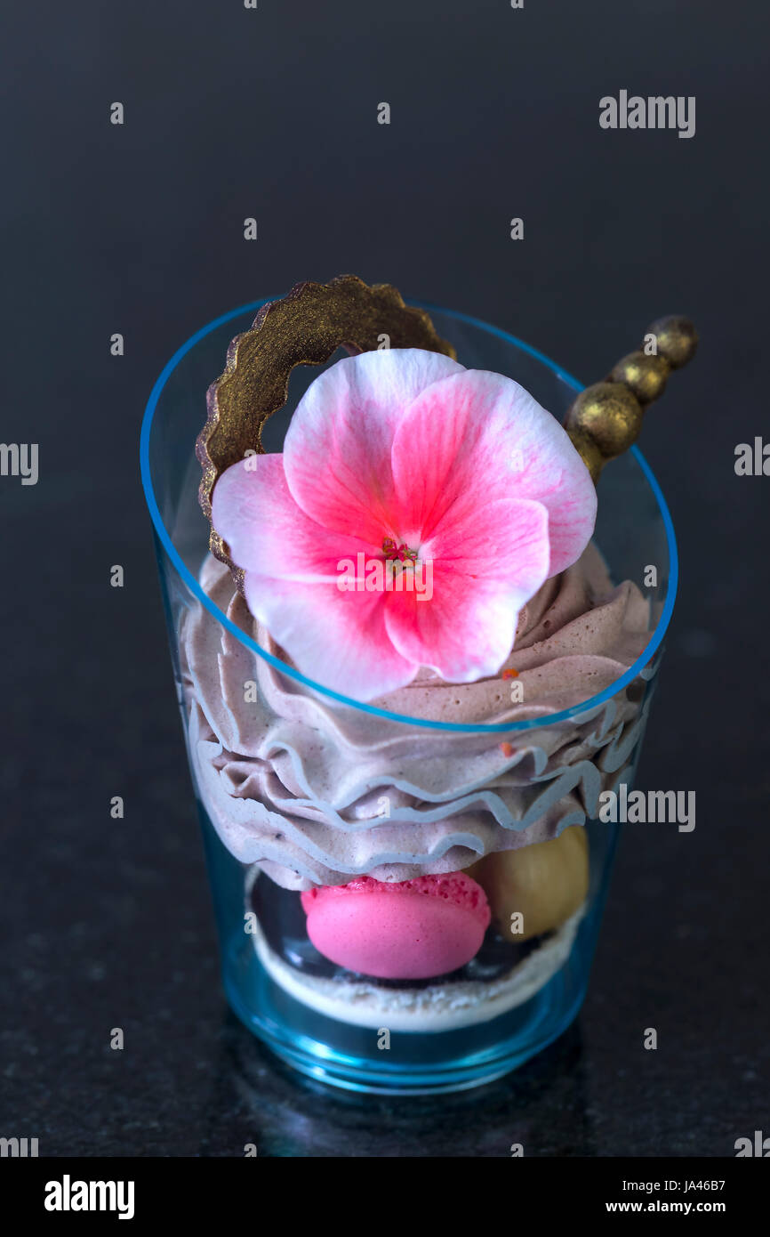 Molecular cuisine dishes in plastic buffet tableware Stock Photo - Alamy