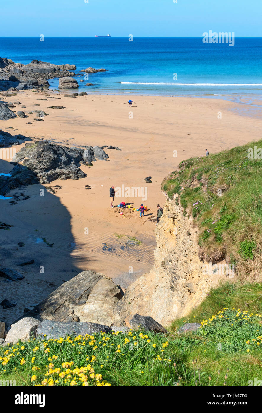 poldhu cove in cornwall, england, britain, ukpoldhu cove cornwall Stock ...